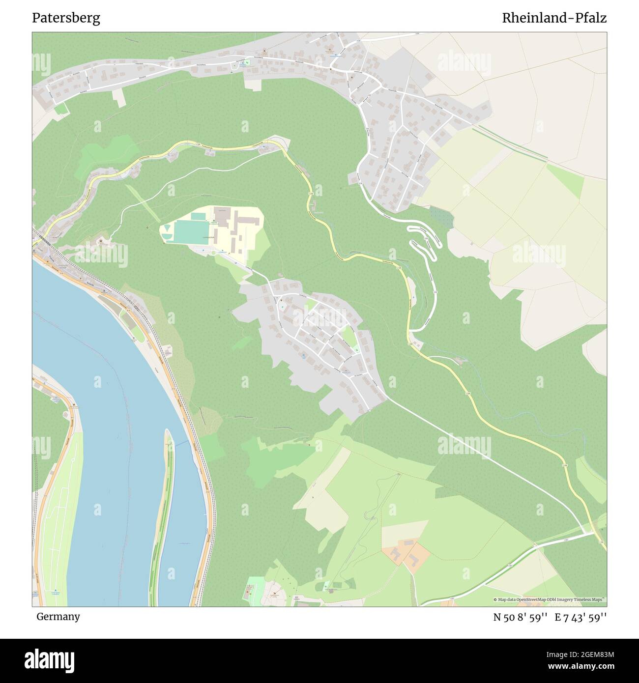 Patersberg, Germany, Rheinland-Pfalz, N 50 8' 59'', E 7 43' 59'', map ...