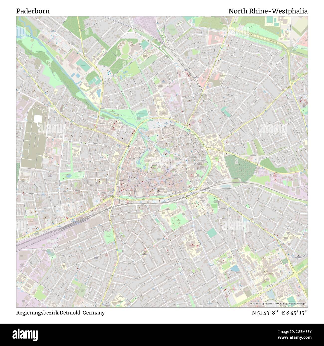 Paderborn map hi-res stock photography and images - Alamy
