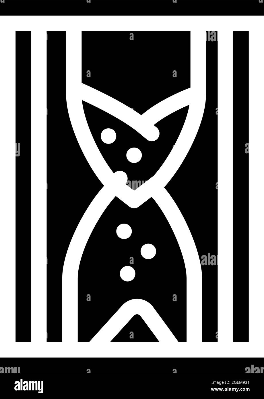 sand clock glyph icon vector illustration Stock Vector Image & Art - Alamy