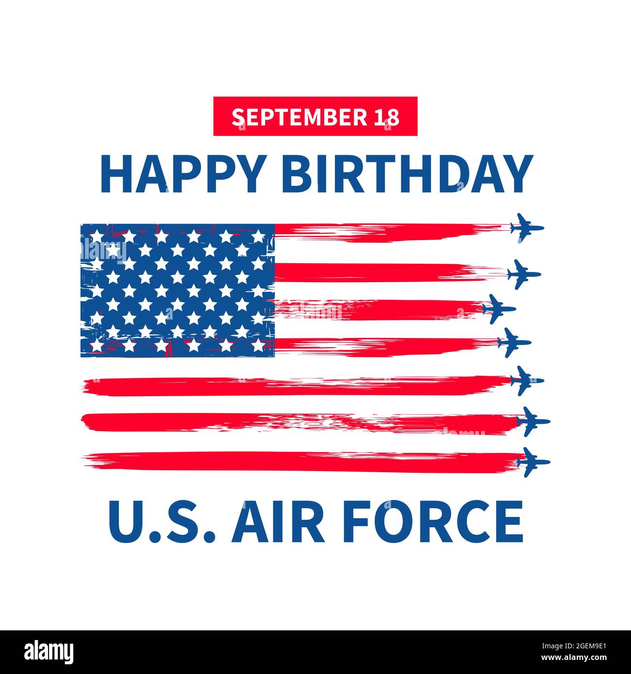 US Air Force day typography poster. Holiday in USA celebrated on ...