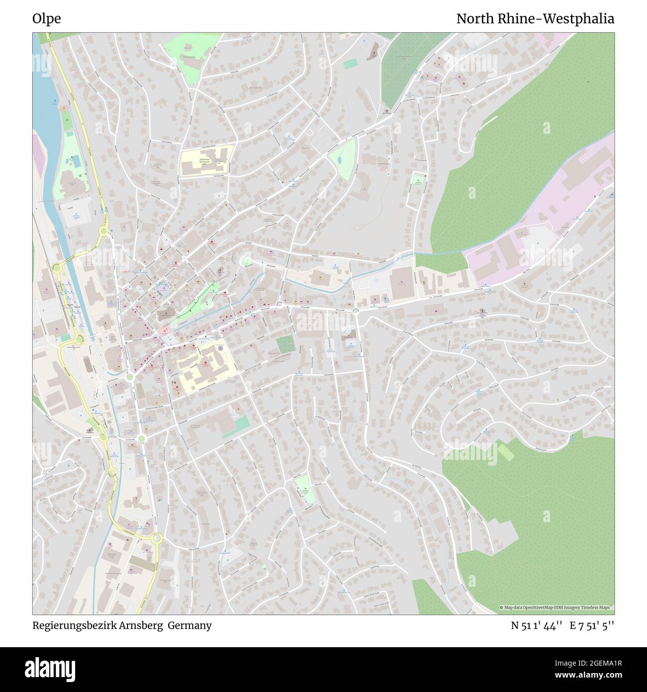 Olpe map hi-res stock photography and images - Alamy