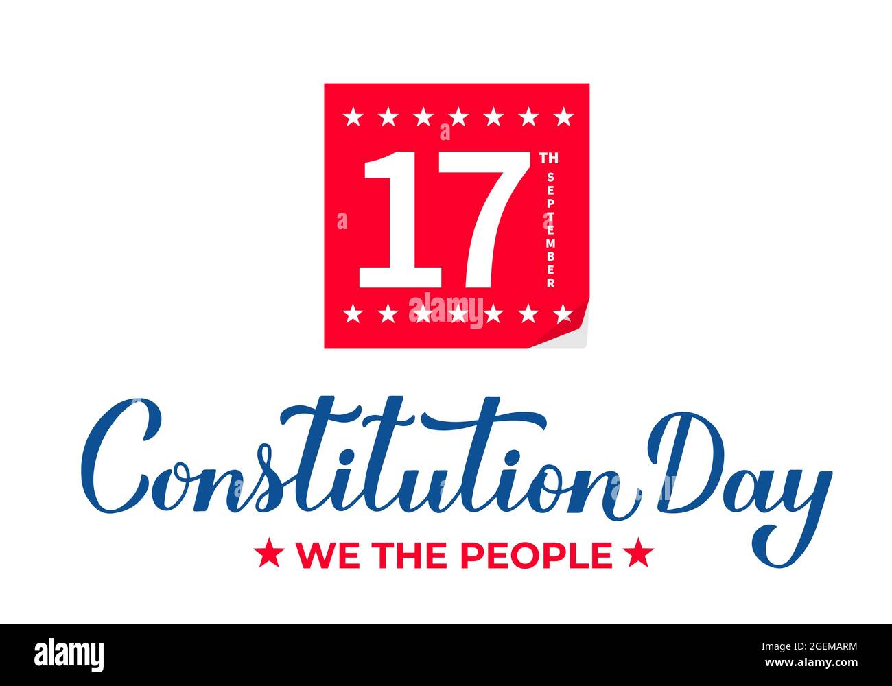 USA Constitution Day typography poster. Holiday celebrated on September ...