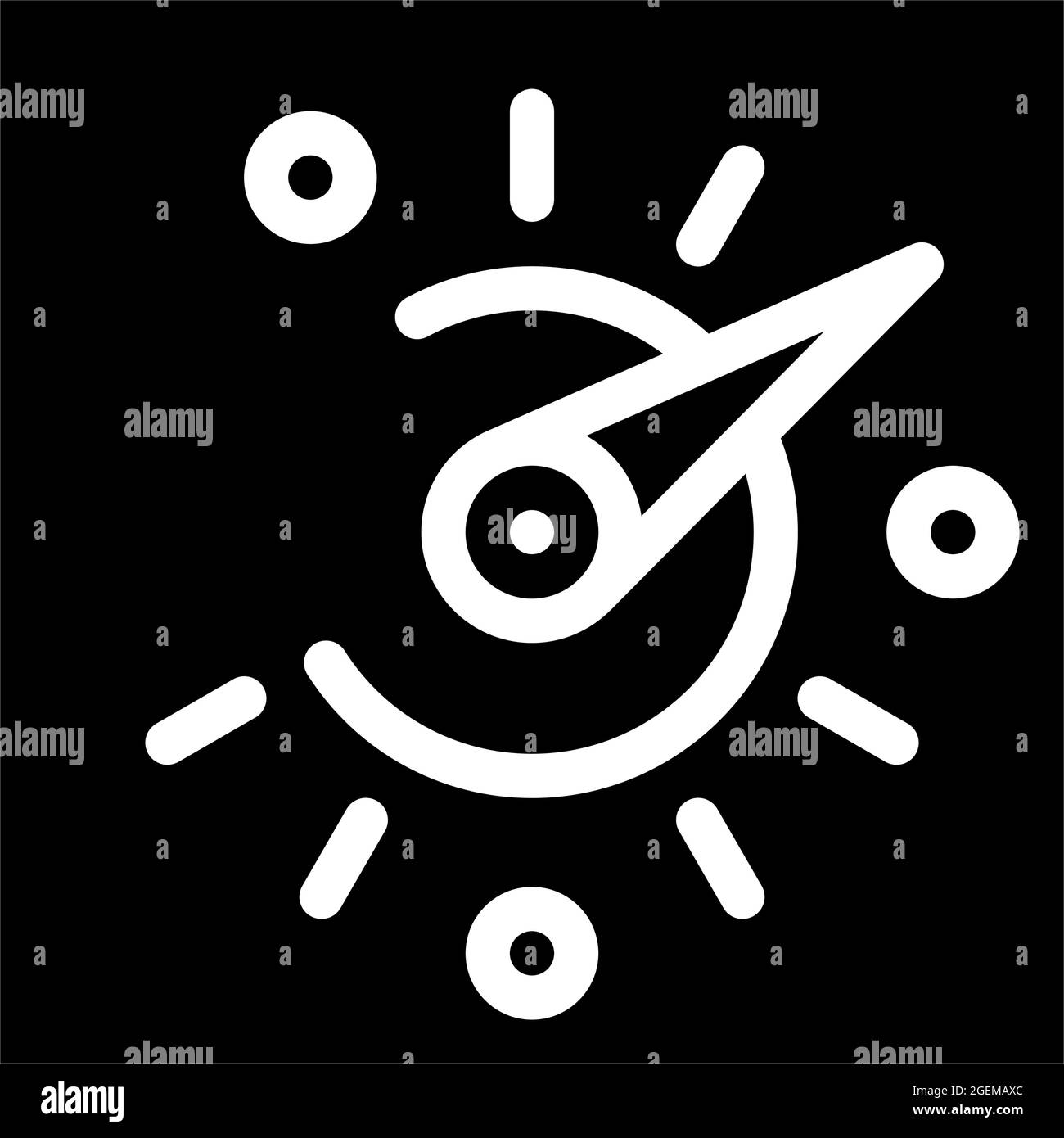 sundial sun clock glyph icon vector illustration Stock Vector Image ...