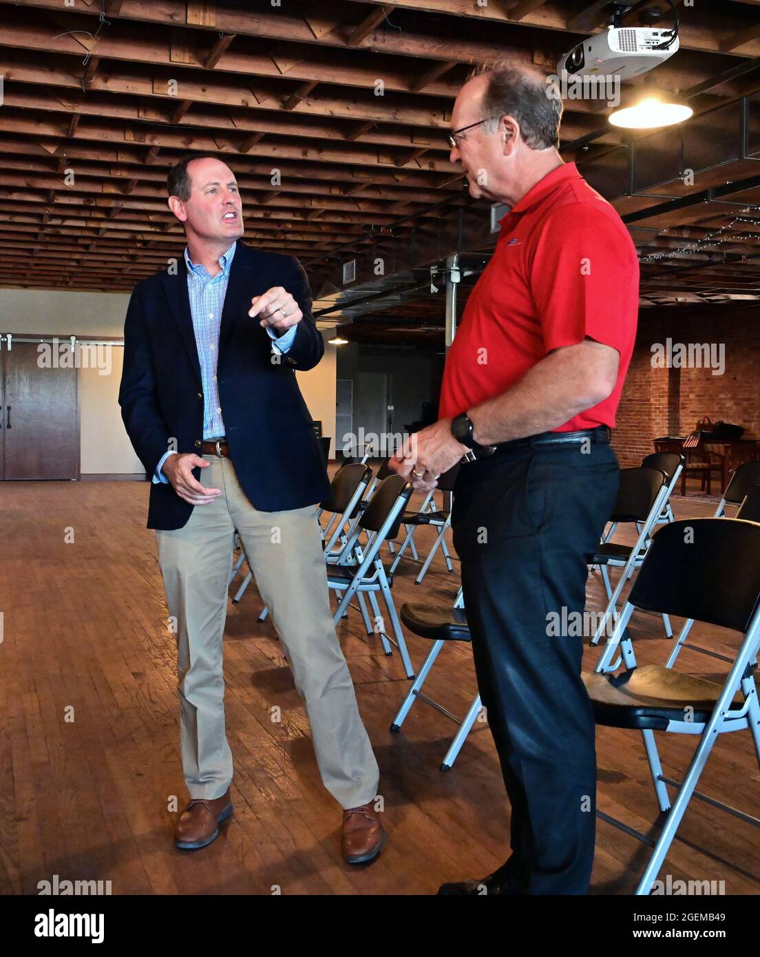 Congressman Tracy Mann (R-KS) talks with Kansas State Senator Jeff ...