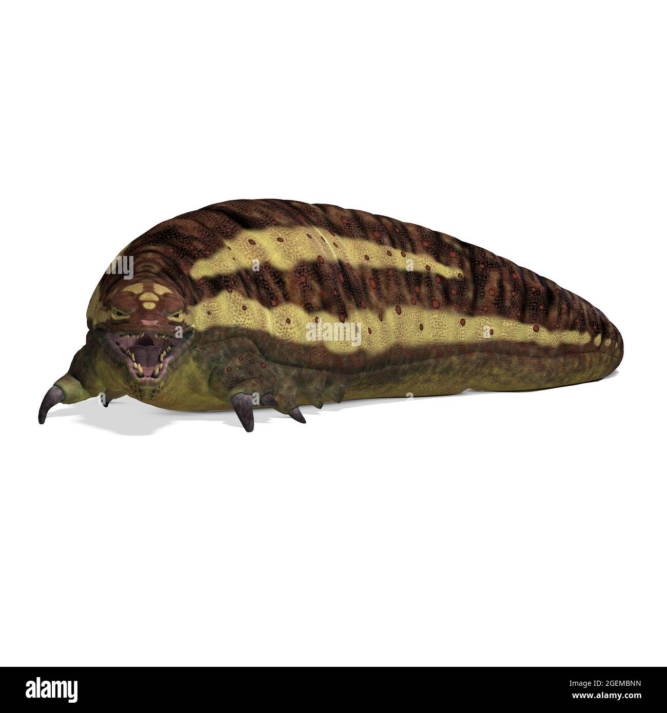 3D-illustration of a extinct dinosaur worm. isolated rendering object ...