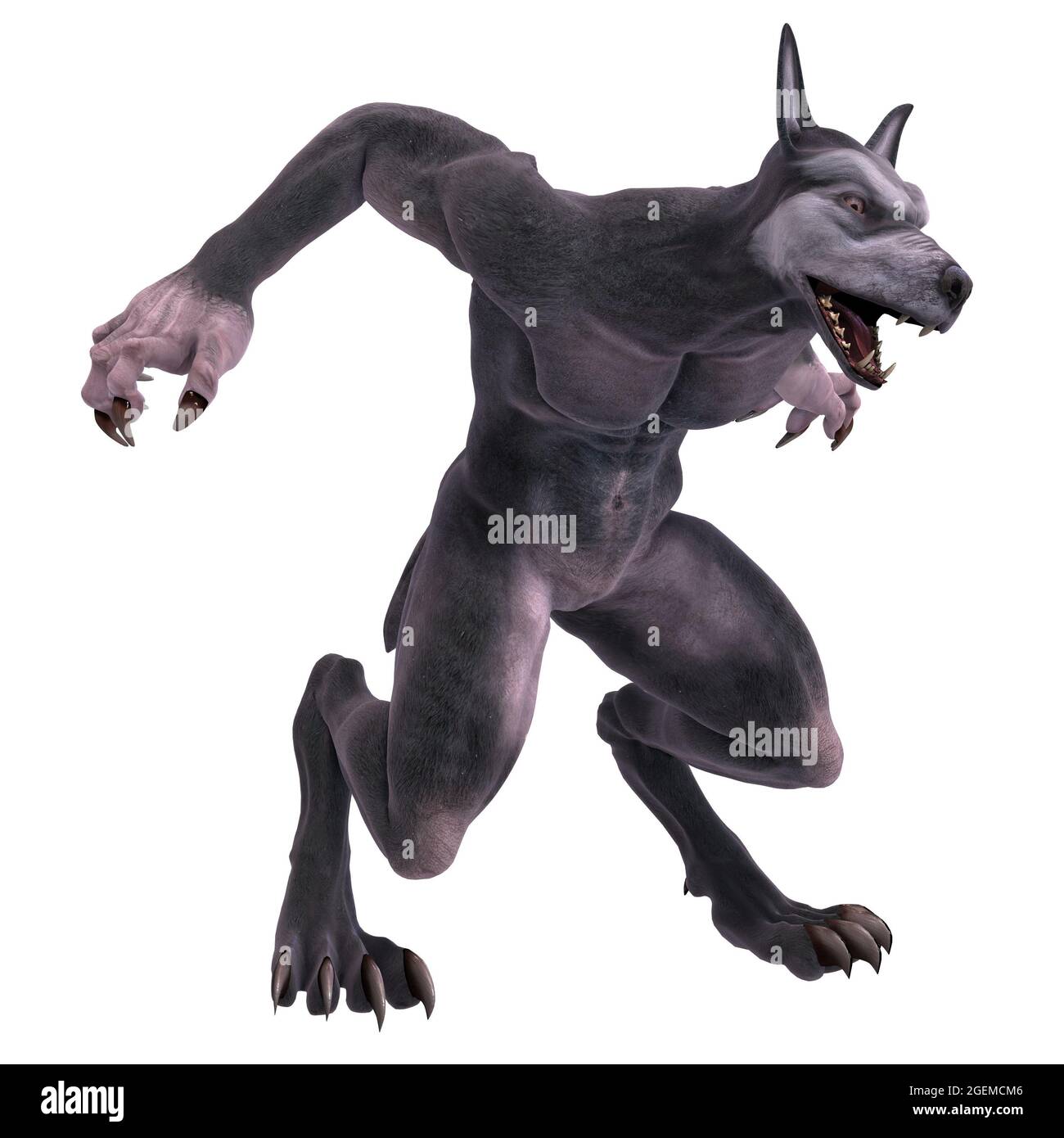 3d-illustration of an isolated giant fantasy werewolf creature Stock ...