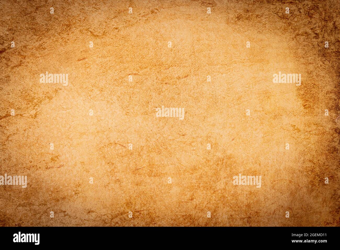 A sheet of blank, aged parchment paper for use as a background with ...