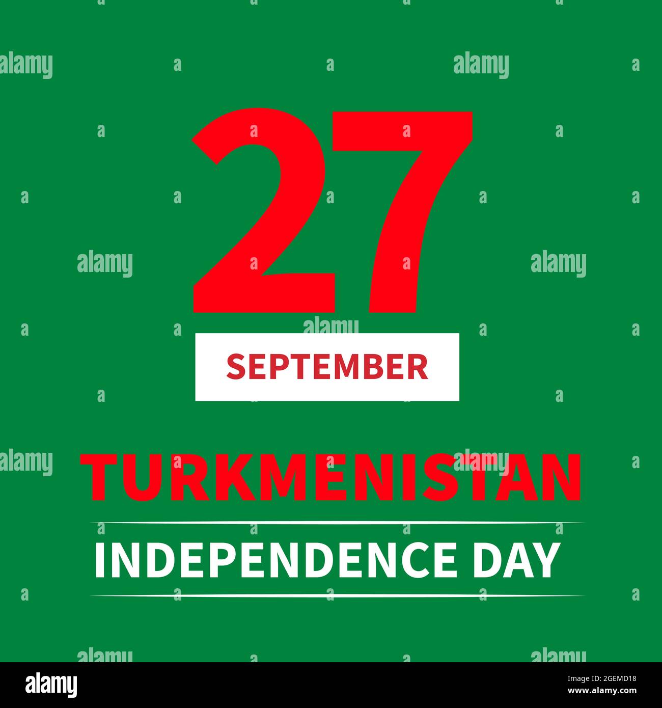 Turkmenistan Independence Day typography poster. National holiday ...