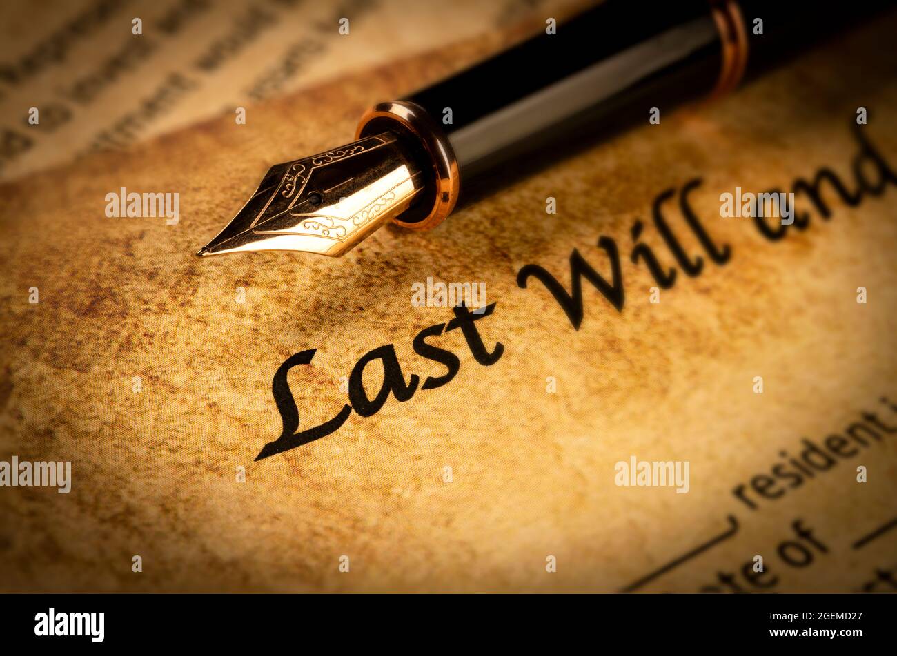 Last will and testament vintage hi-res stock photography and images - Alamy