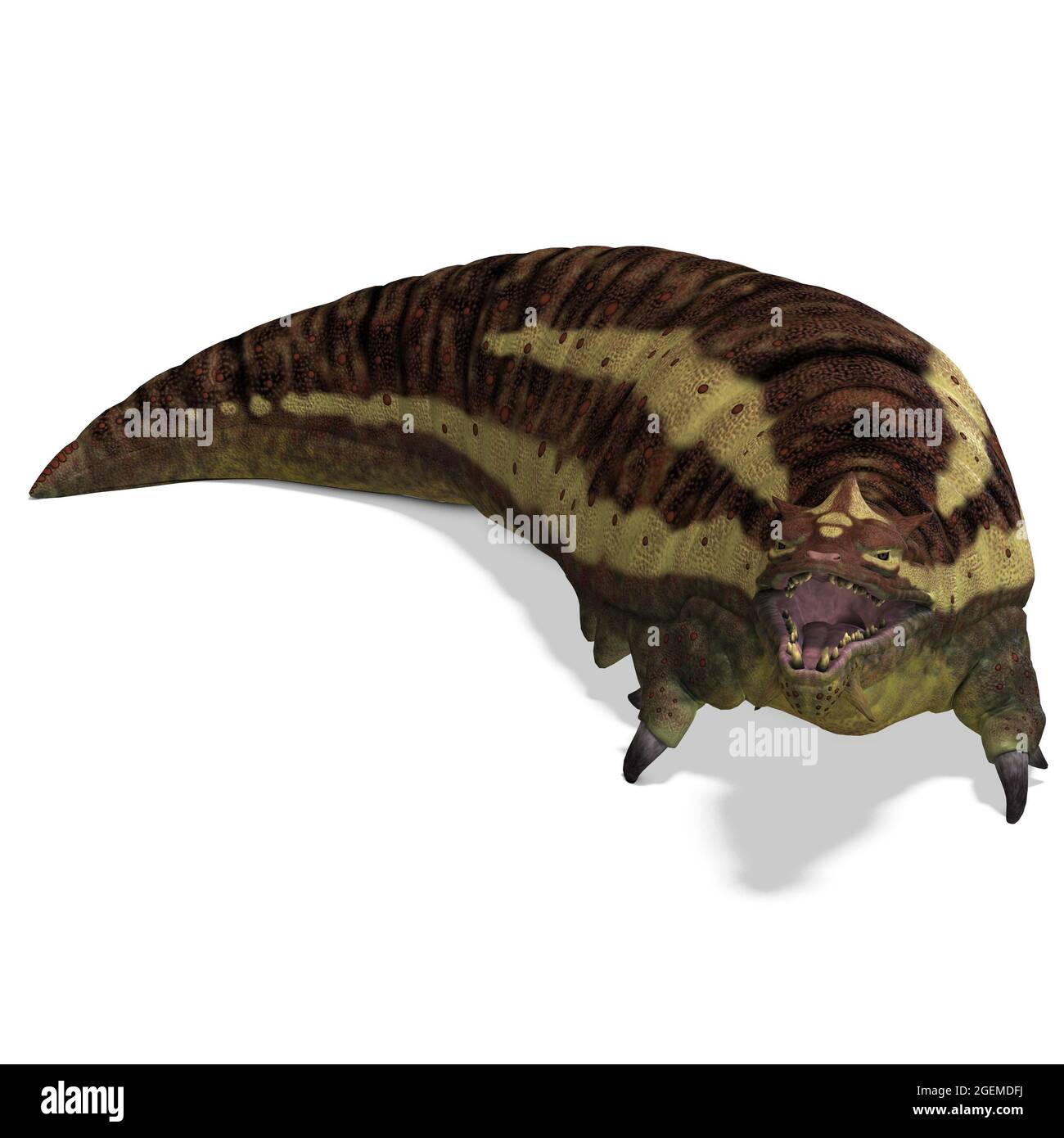 3D-illustration of a extinct dinosaur worm. isolated rendering object ...