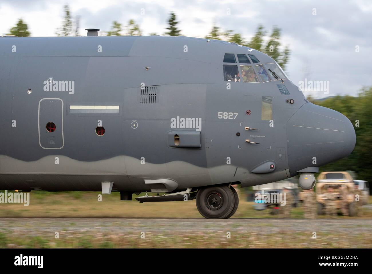 An Alaska Air National Guard HC-130J Combat King II operated by aircrew ...