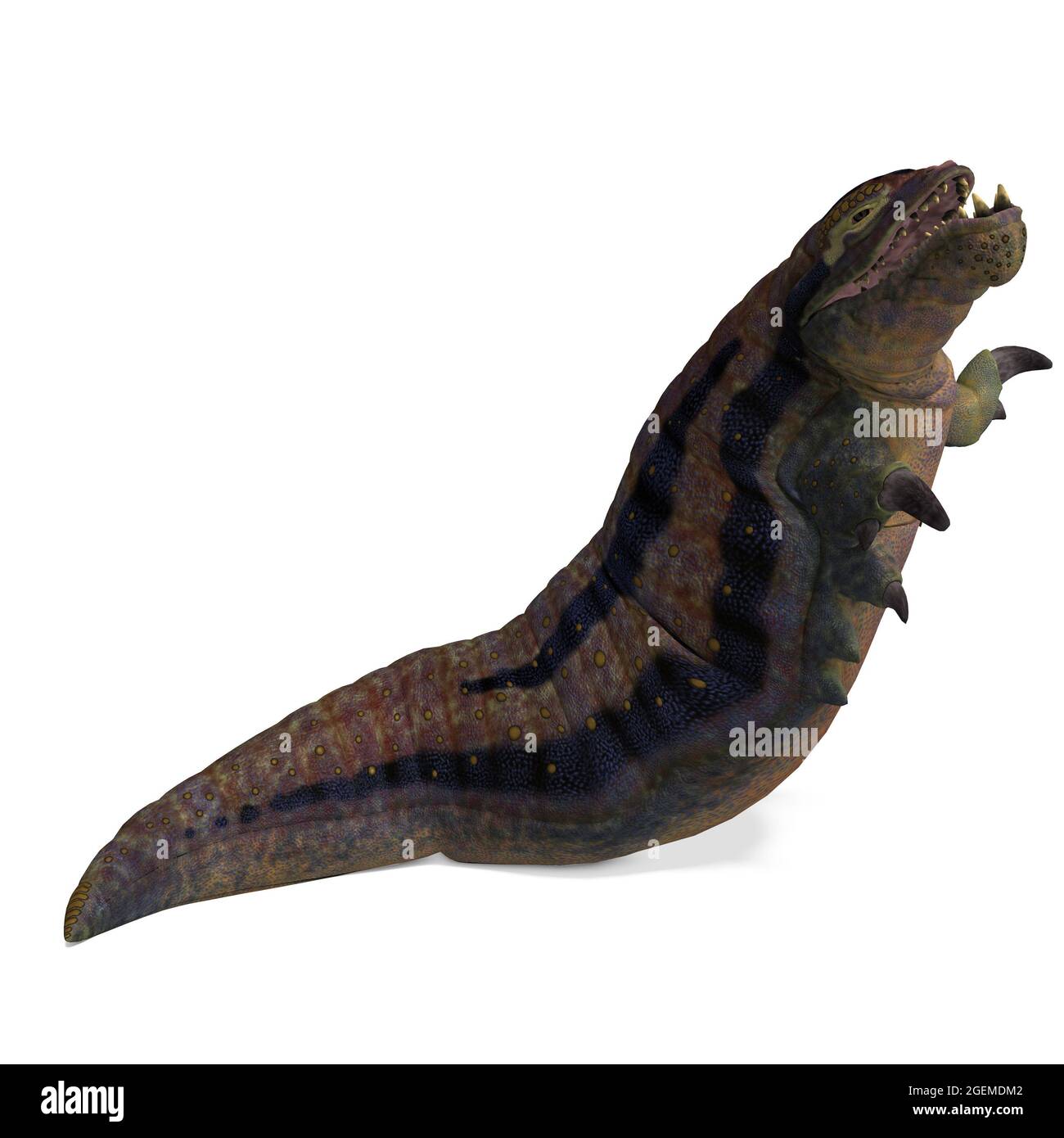 3D-illustration of a extinct dinosaur worm. isolated rendering object ...