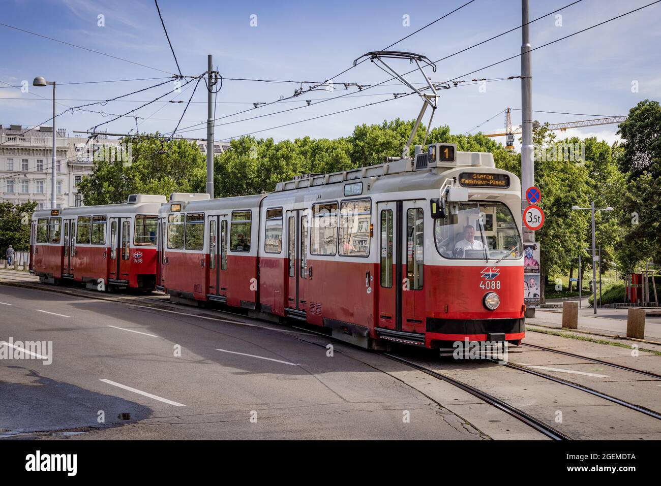The legendary tram in the streets of Vienna - VIENNA, AUSTRIA, EUROPE ...