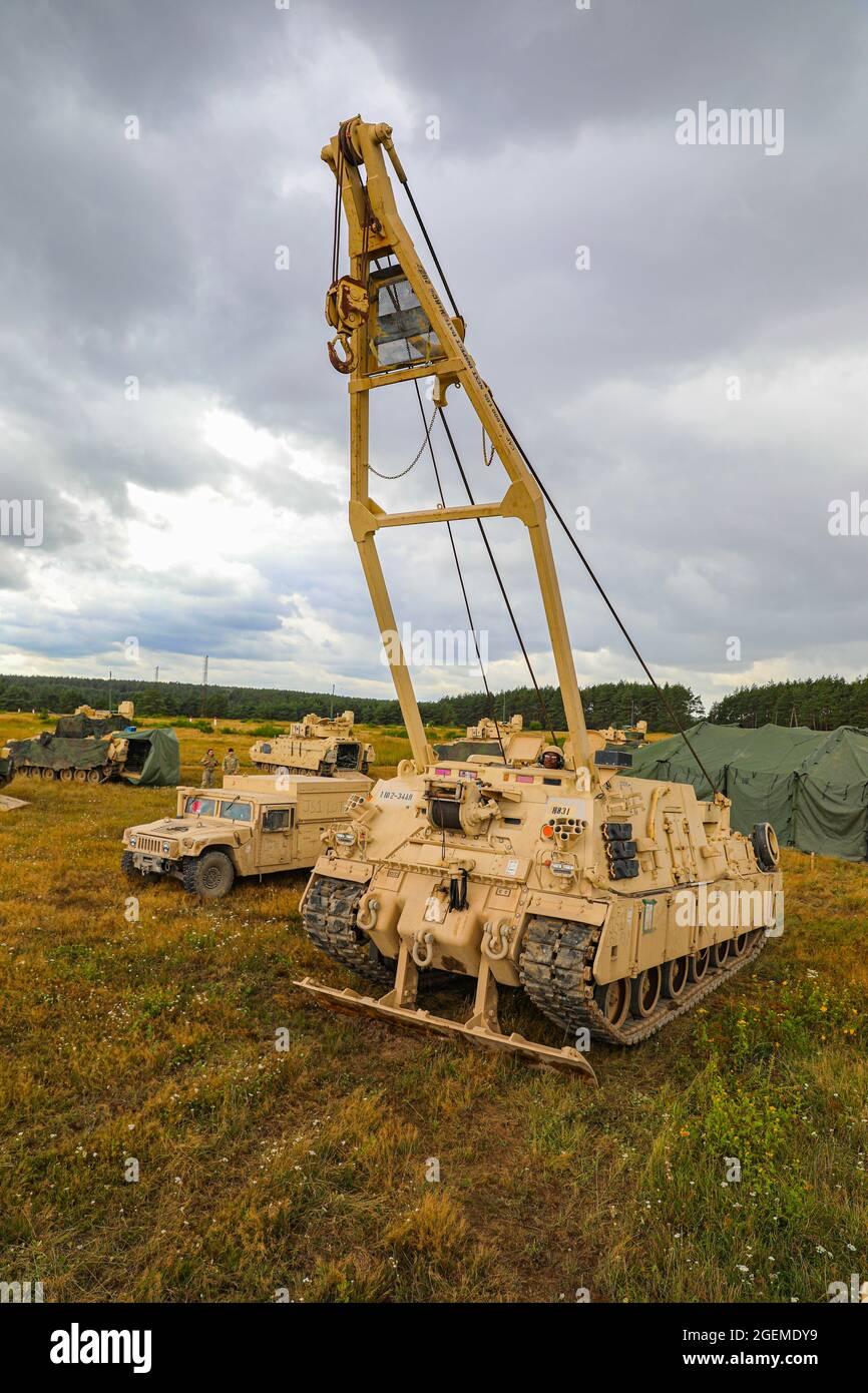 Spc. Michael Goner, a Bradley Fighting Vehicle systems maintainer with ...