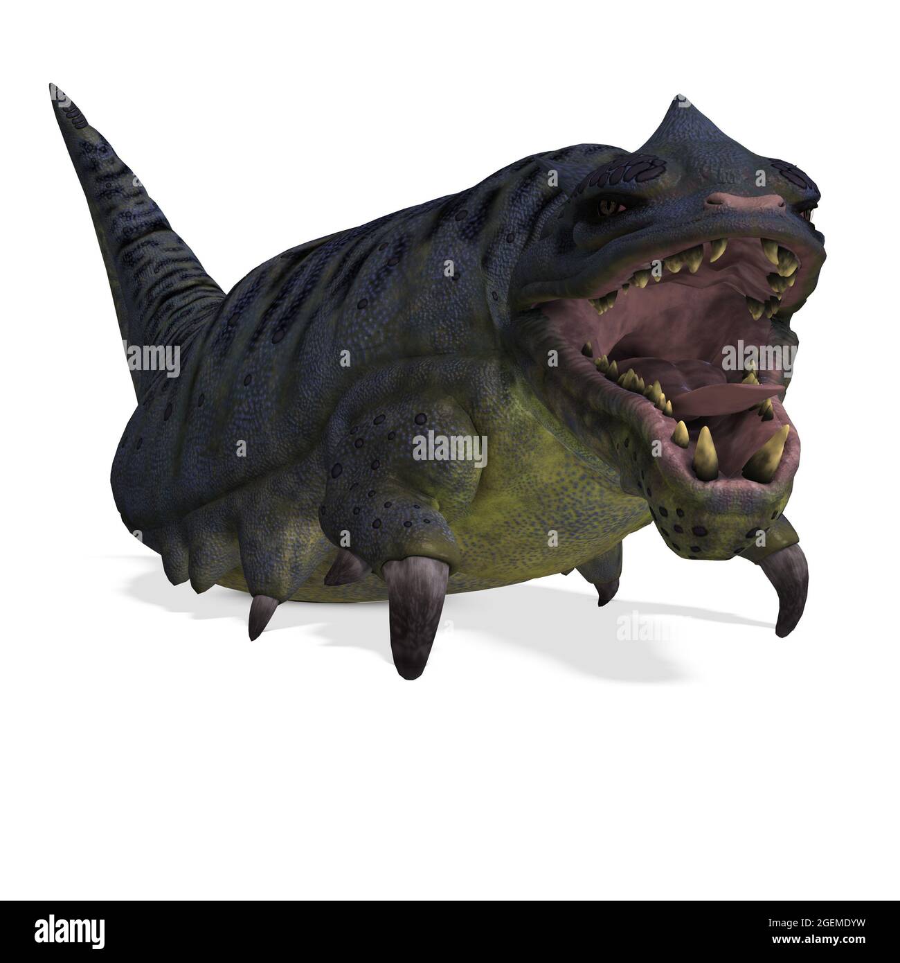 3D-illustration of a extinct dinosaur worm. isolated rendering object ...