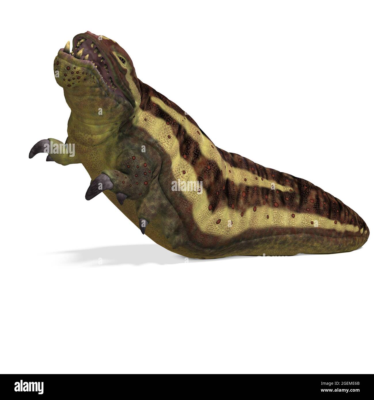 3D-illustration of a extinct dinosaur worm. isolated rendering object ...