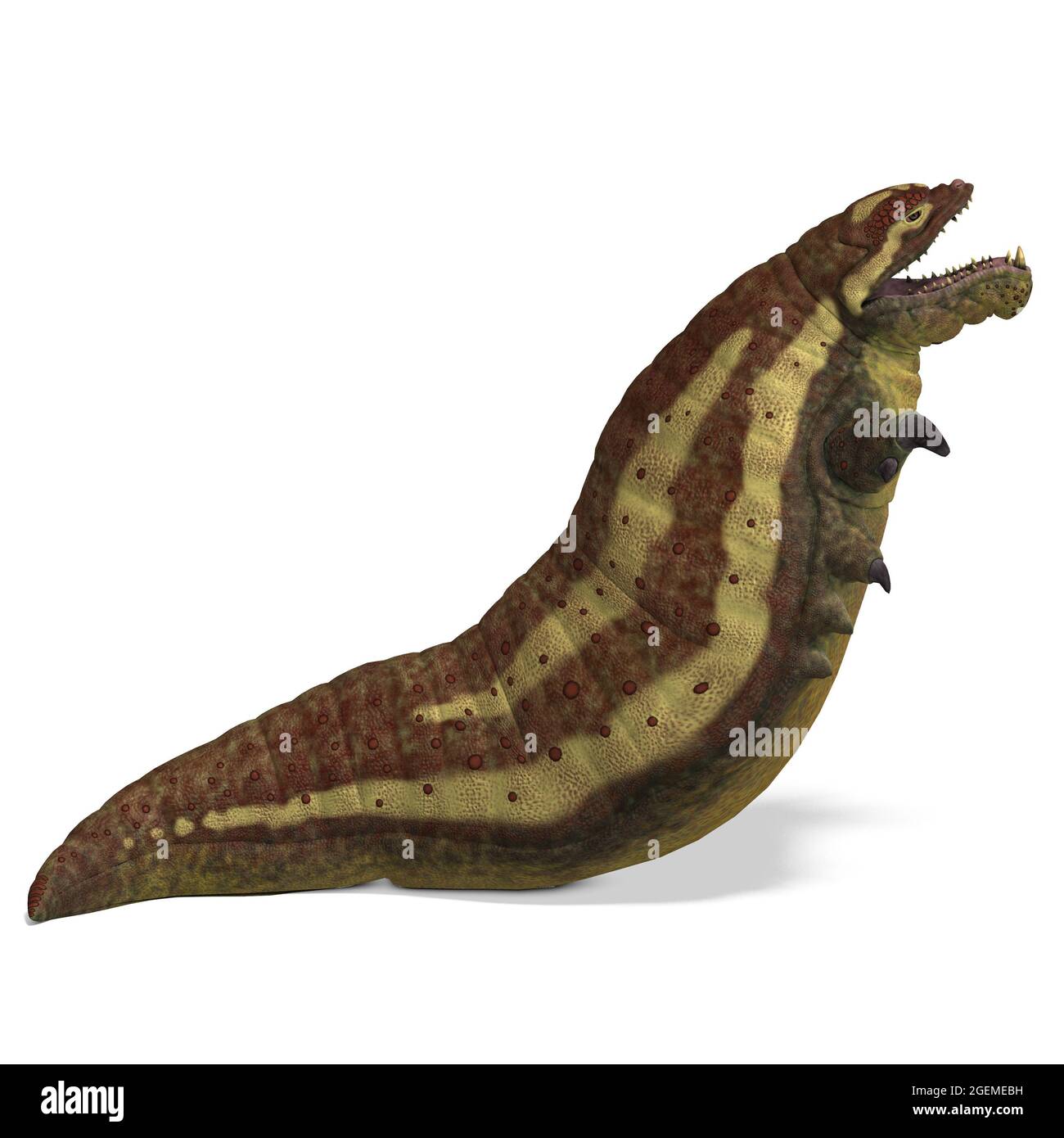 3D-illustration of a extinct dinosaur worm. isolated rendering object ...