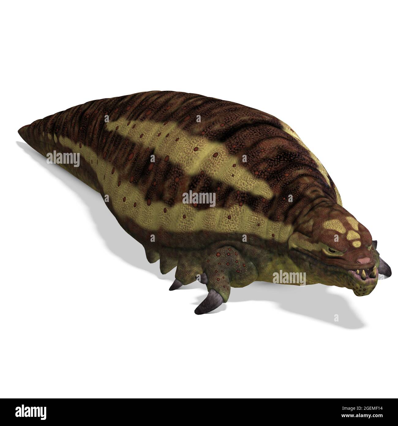 3D-illustration of a extinct dinosaur worm. isolated rendering object ...