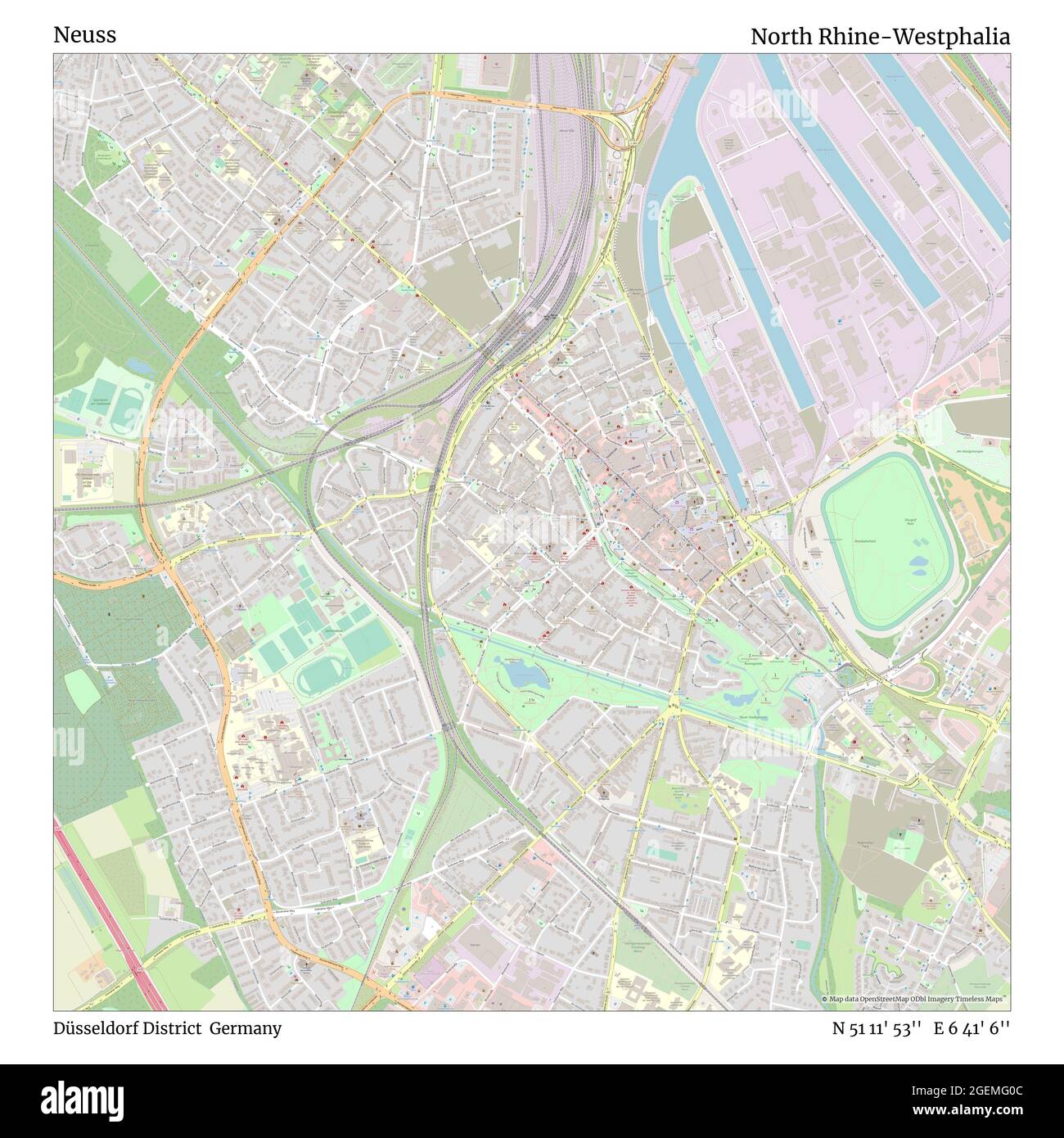 Neuss map Cut Out Stock Images & Pictures - Alamy