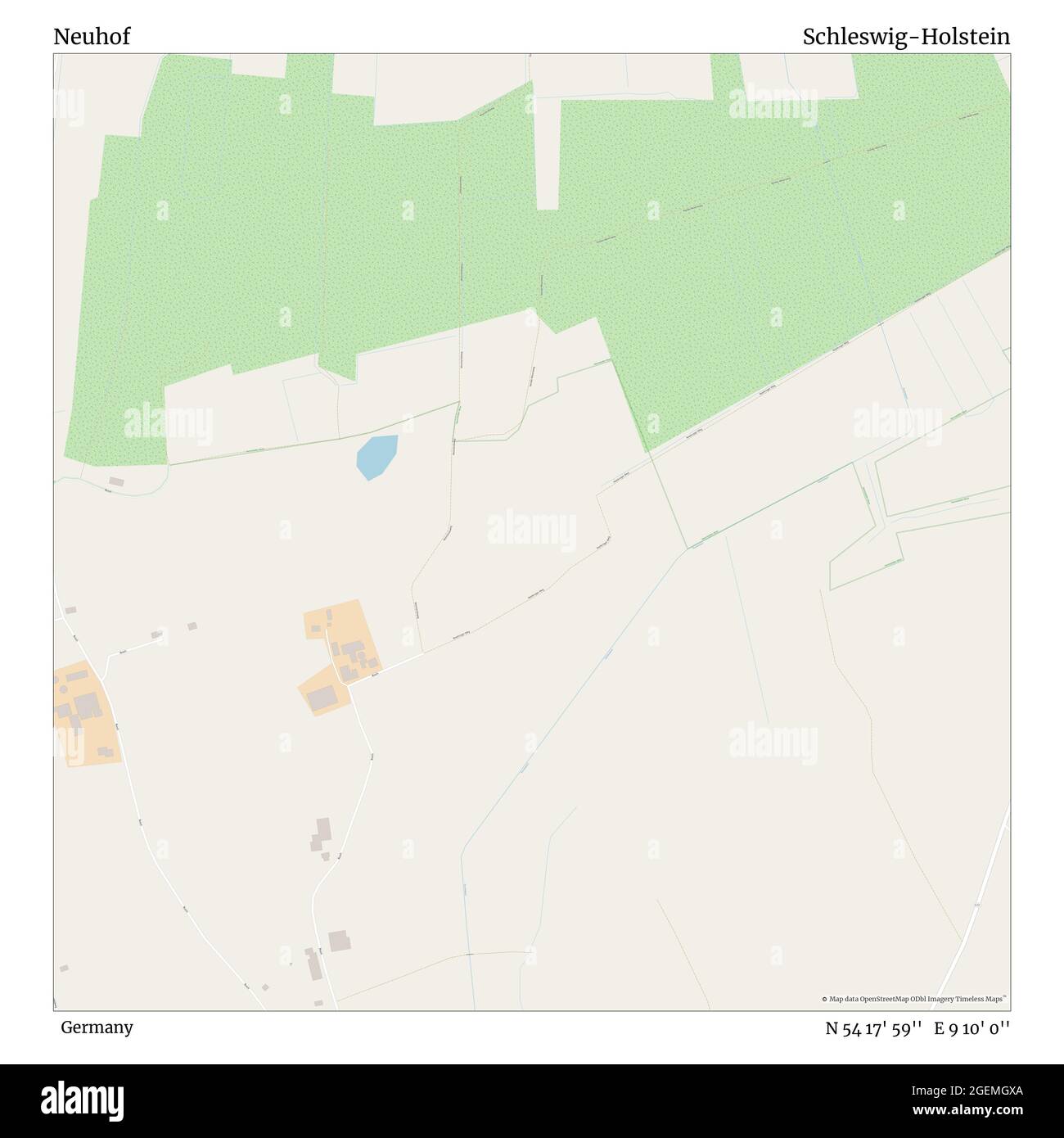 Neuhof, Germany, Schleswig-Holstein, N 54 17' 59'', E 9 10' 0'', map ...