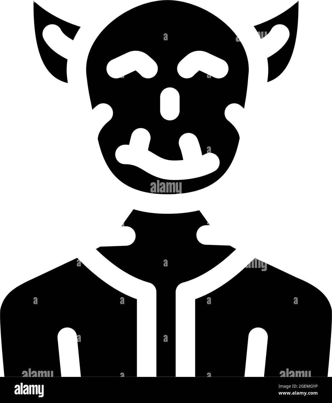 troll fantasy character glyph icon vector illustration Stock Vector ...