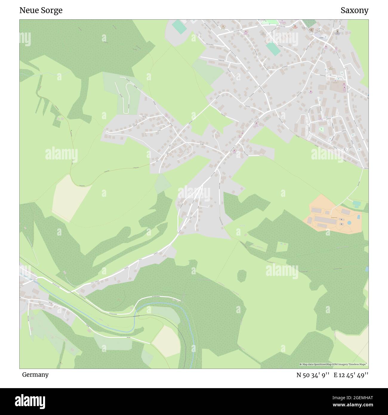 Neue Sorge, Germany, Saxony, N 50 34' 9'', E 12 45' 49'', map, Timeless ...