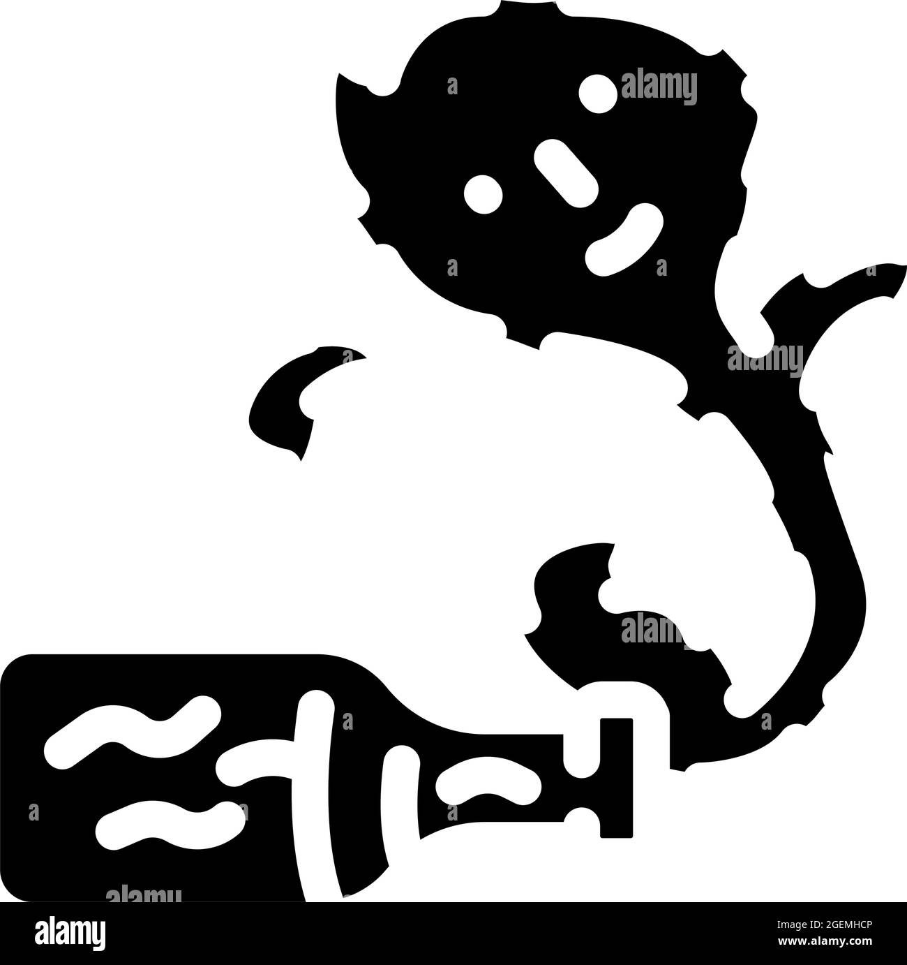 gin fantasy character glyph icon vector illustration Stock Vector Image ...