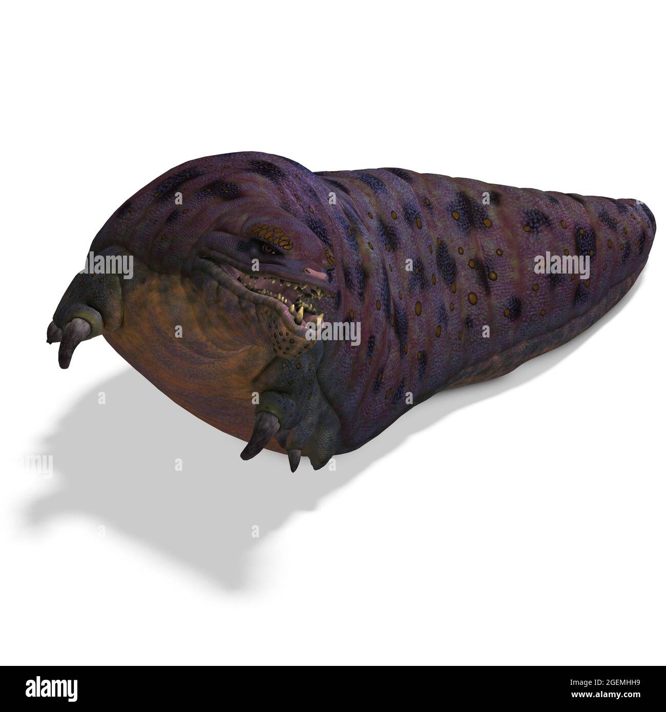 3D-illustration of a extinct dinosaur worm. isolated rendering object ...