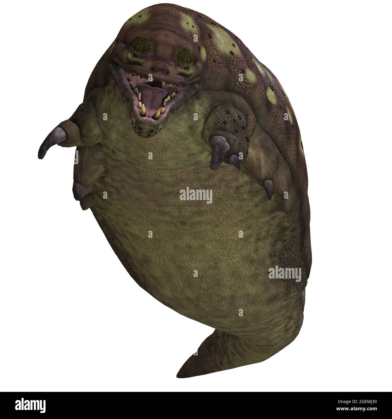 3D-illustration of a extinct dinosaur worm. isolated rendering object ...