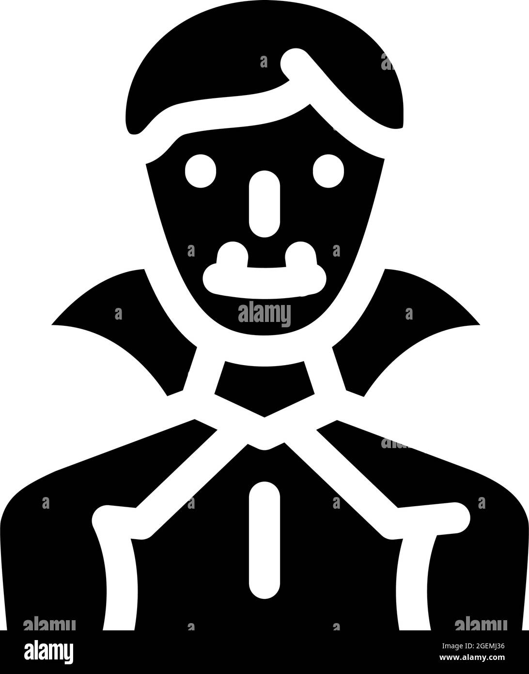 vampire fantasy character glyph icon vector illustration Stock Vector ...