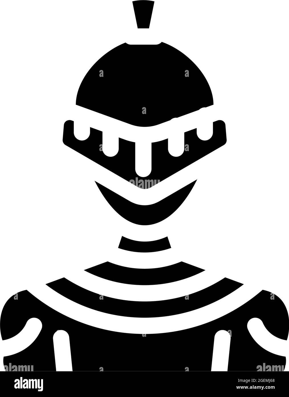 knight fantasy character glyph icon vector illustration Stock Vector ...