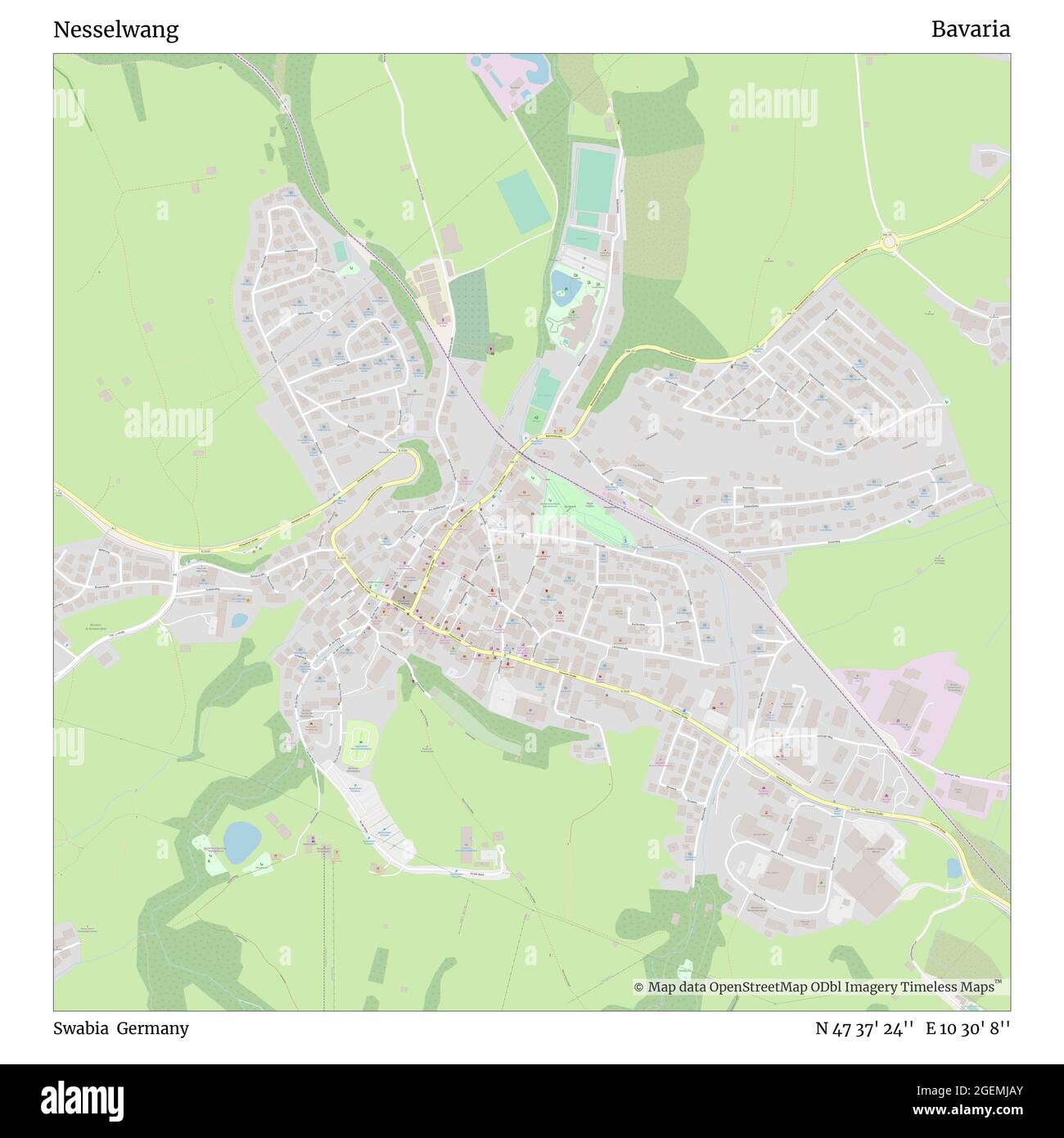 Nesselwang, Swabia, Germany, Bavaria, N 47 37' 24'', E 10 30' 8'', map ...