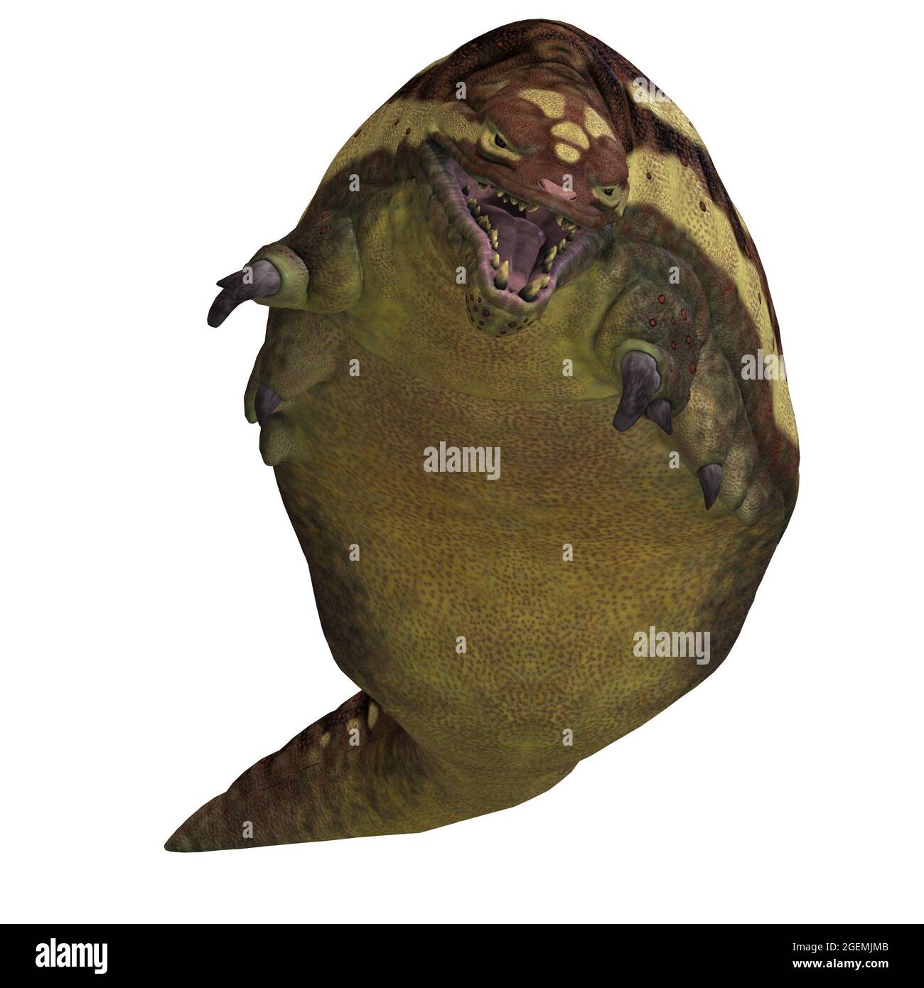 3D-illustration of a extinct dinosaur worm. isolated rendering object ...