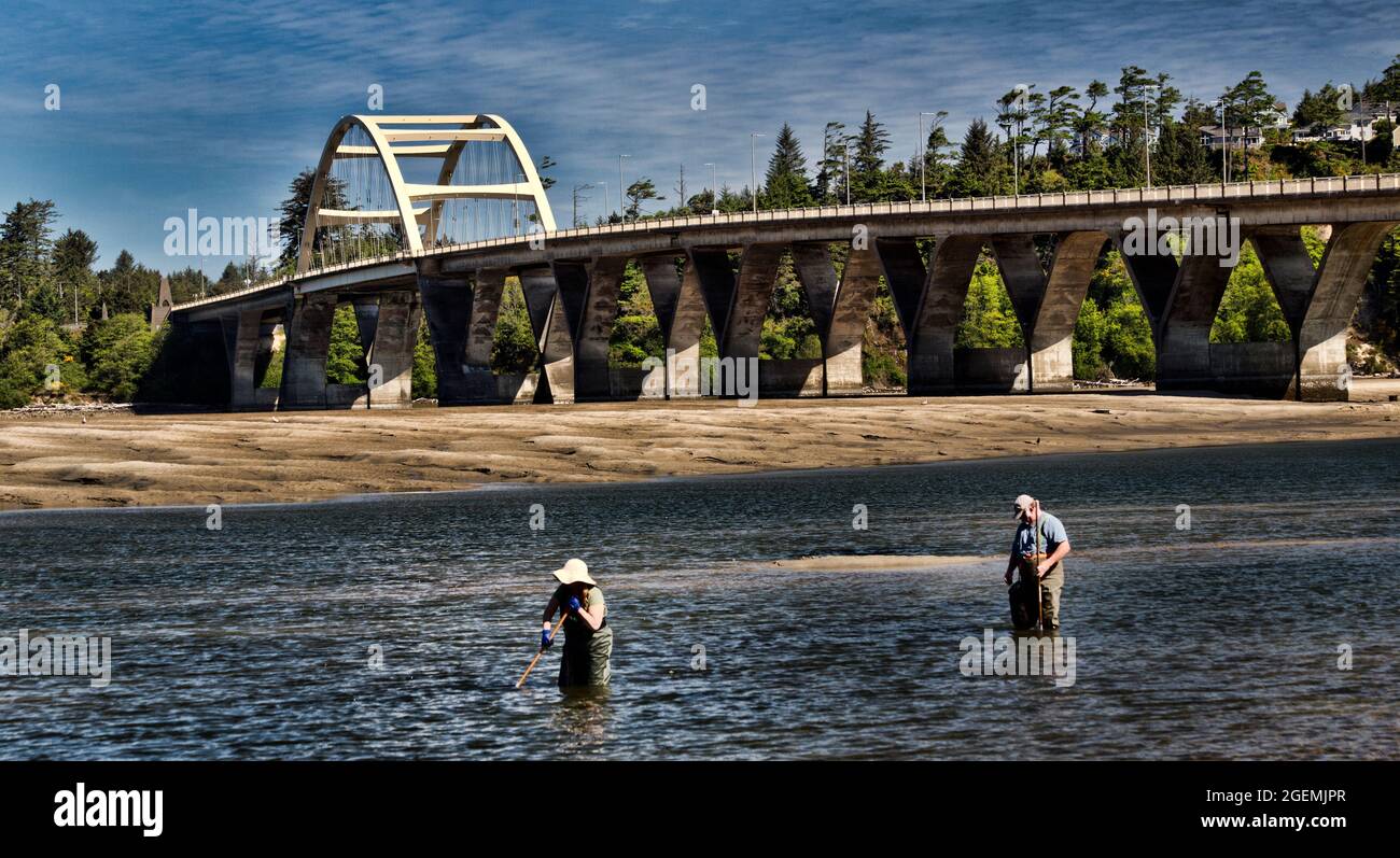 Views of Alsea Bay Bridge, Waldport Oregon Stock Photo - Alamy