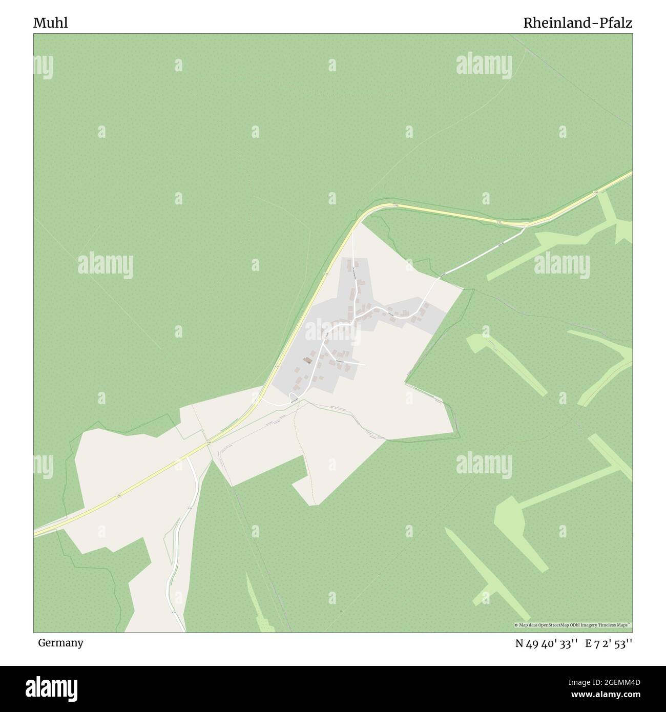 Muhl, Germany, Rheinland-Pfalz, N 49 40' 33'', E 7 2' 53'', map ...