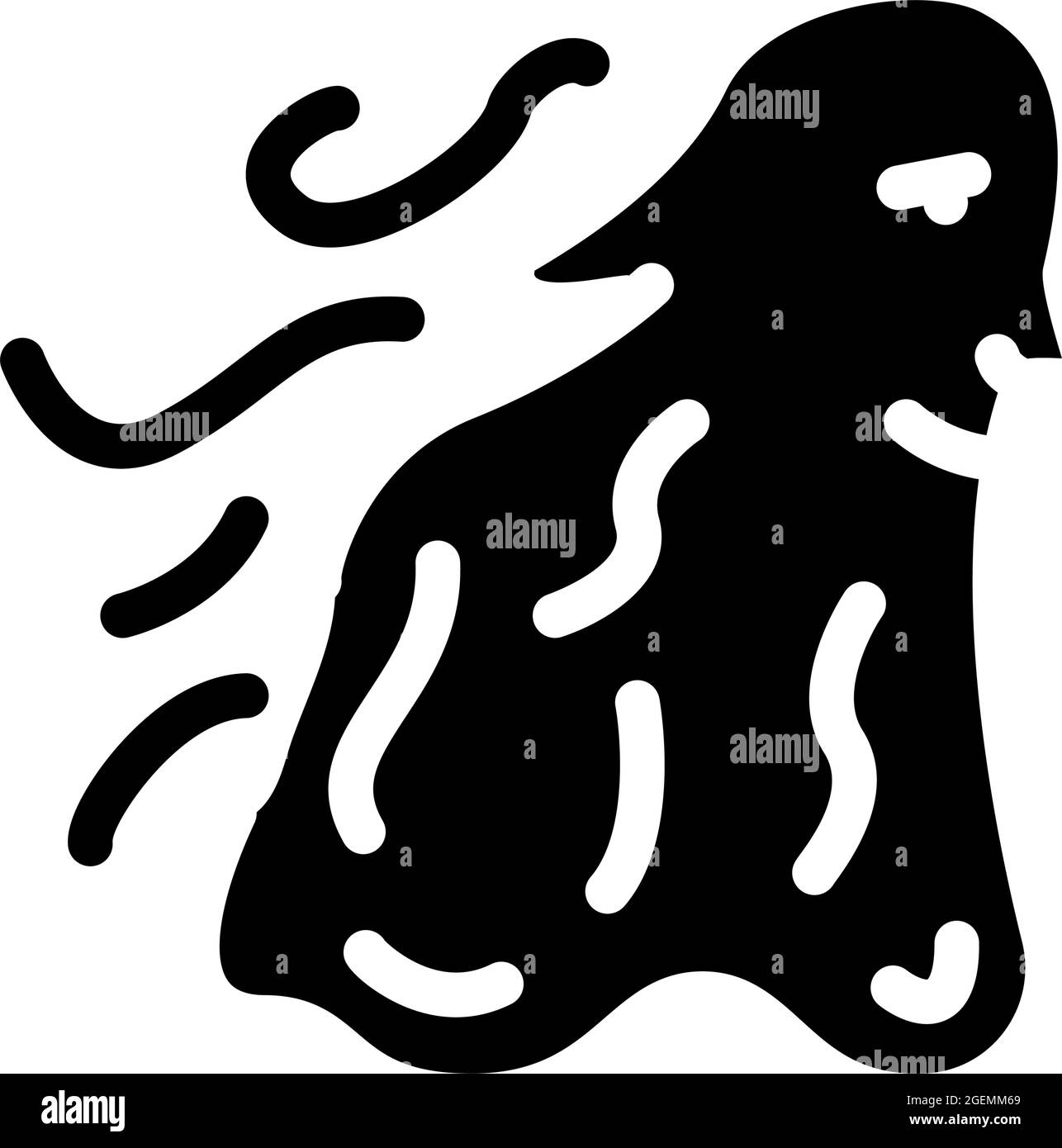 ghost fantasy character glyph icon vector illustration Stock Vector ...