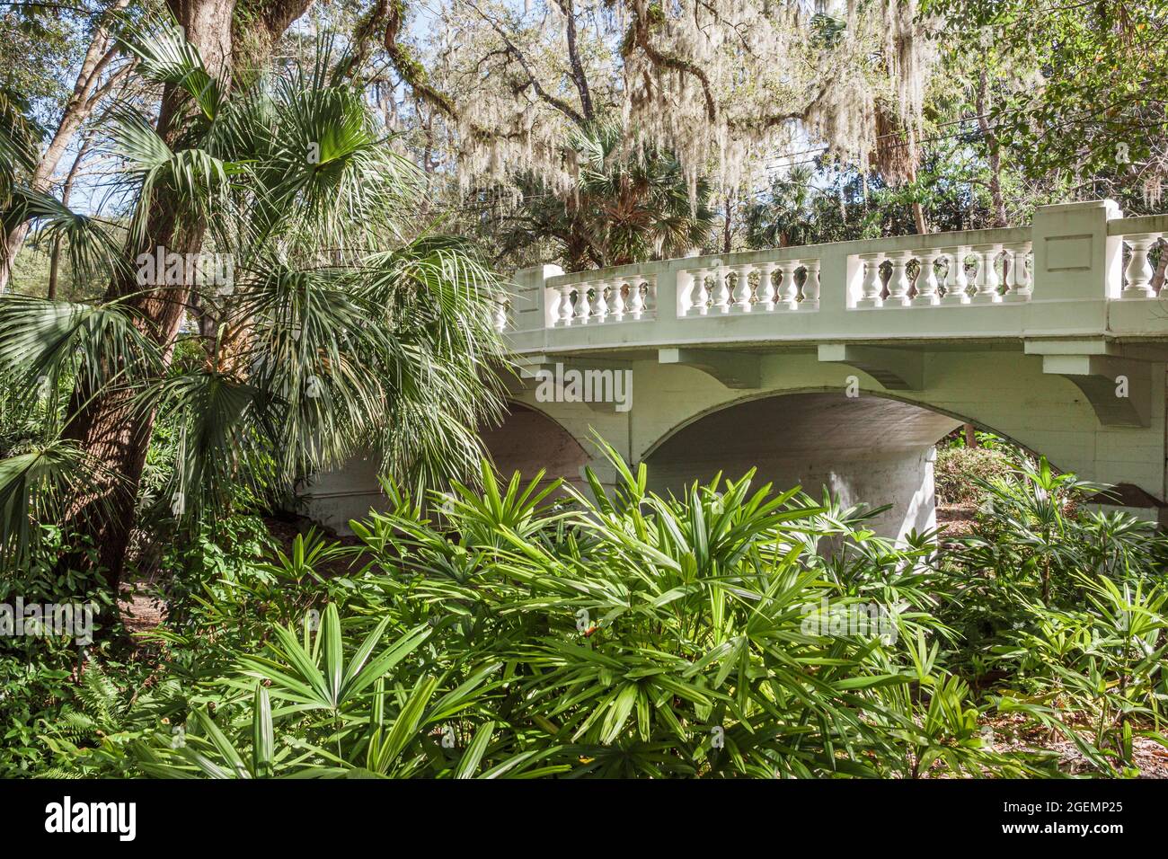 Orlando Florida,H. H. Dickson Azalea Park WPA project bridge Stock ...