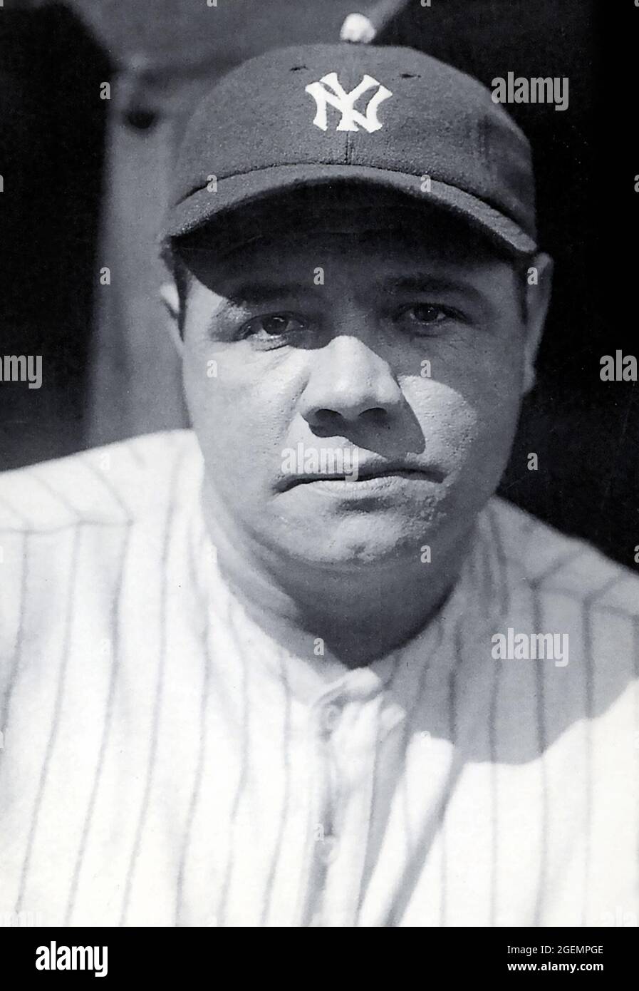 Vintage black and white portrait of Babe Ruth with the New York Yankees ...