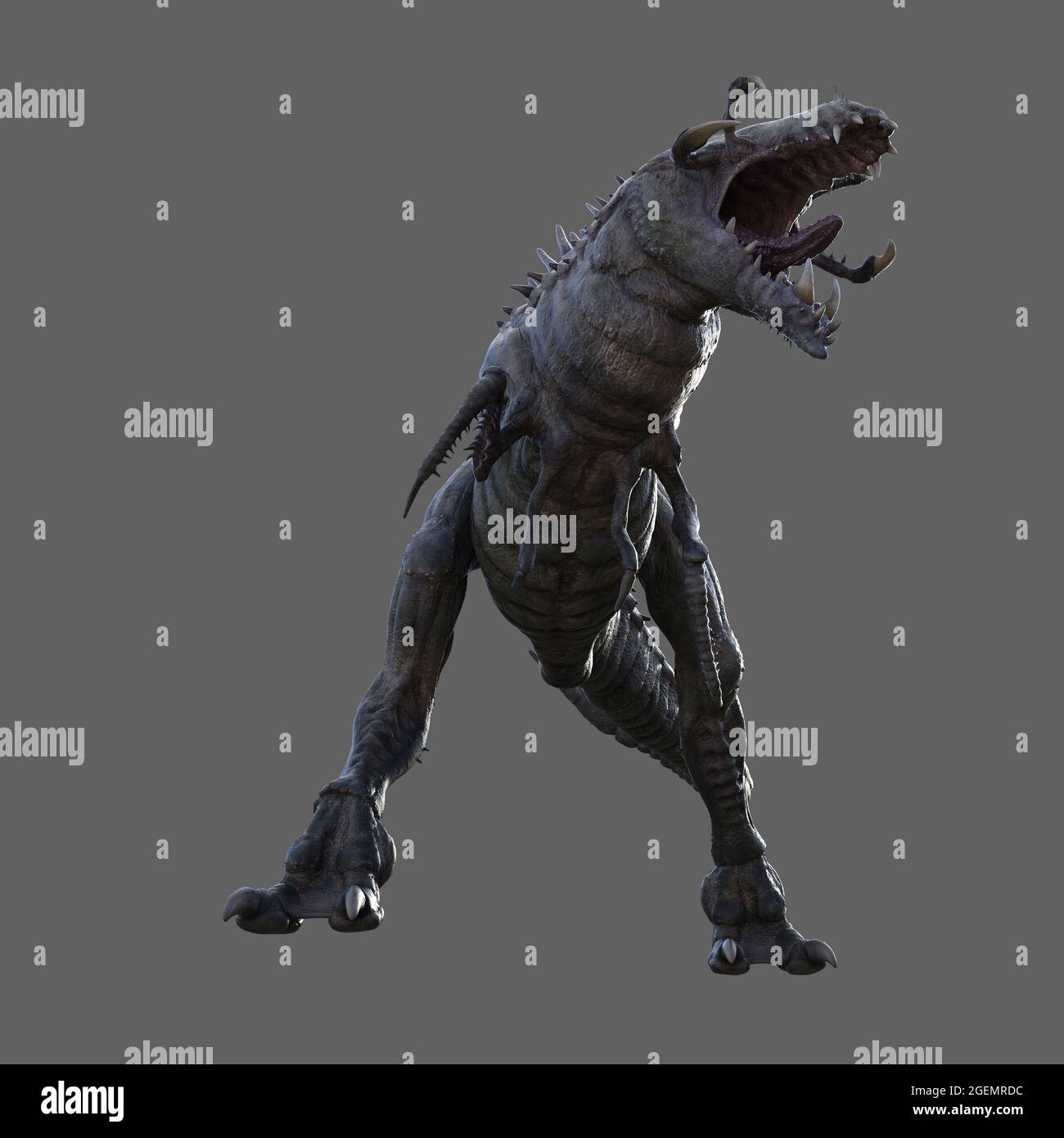 3D-illustration of an isolated horrible alien creature Stock Photo - Alamy