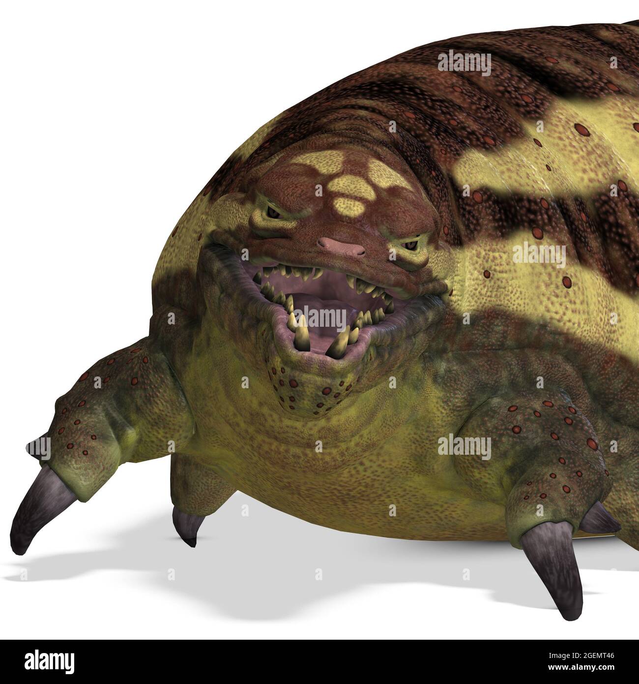 3D-illustration of a extinct dinosaur worm. isolated rendering object ...