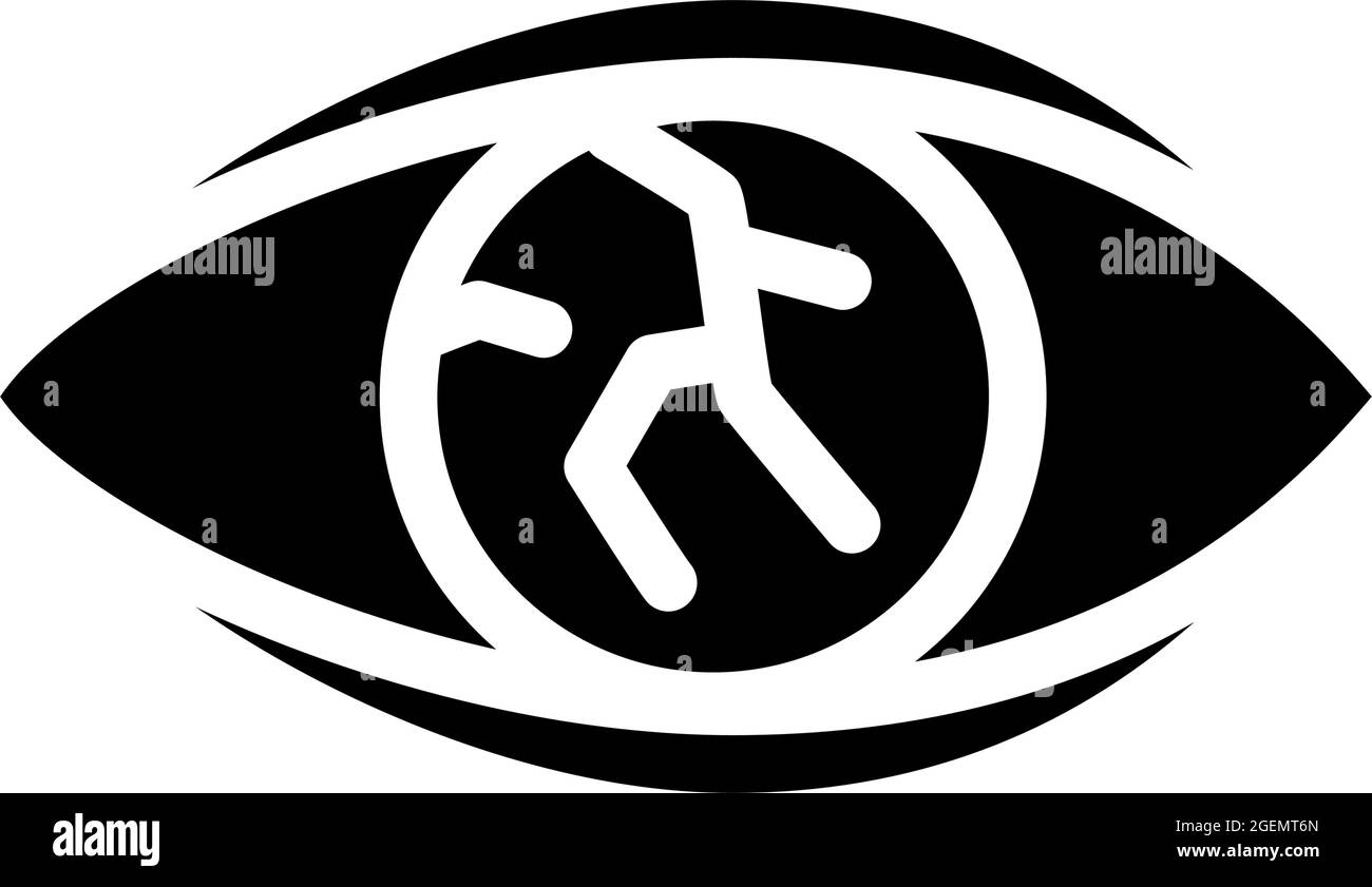 lens injury ophthalmology glyph icon vector illustration Stock Vector ...