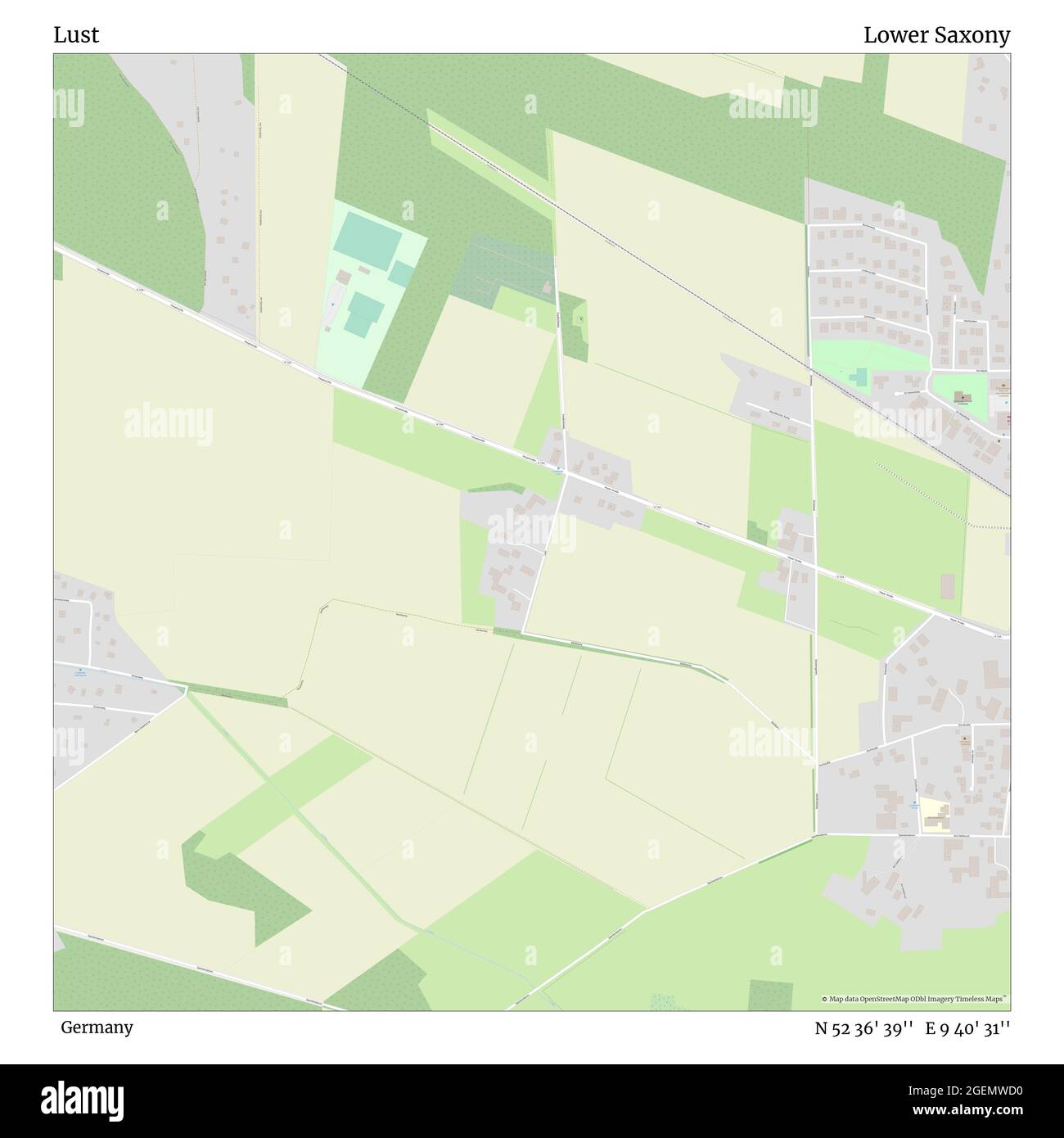 Lust, Germany, Lower Saxony, N 52 36' 39'', E 9 40' 31'', map, Timeless ...