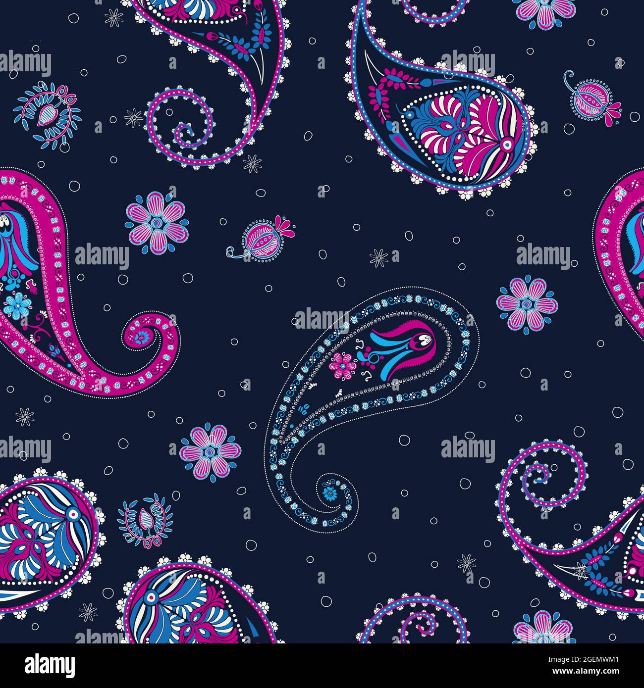 Small floral paisley vector pattern Stock Vector Image & Art - Alamy