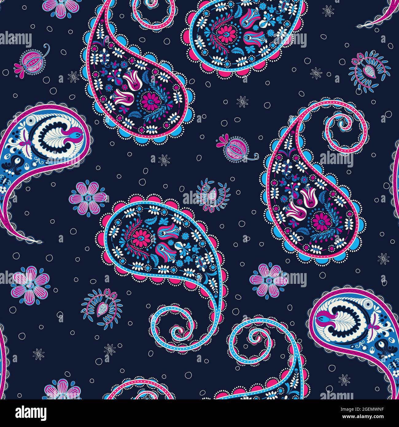 Small floral paisley vector pattern Stock Vector Image & Art - Alamy