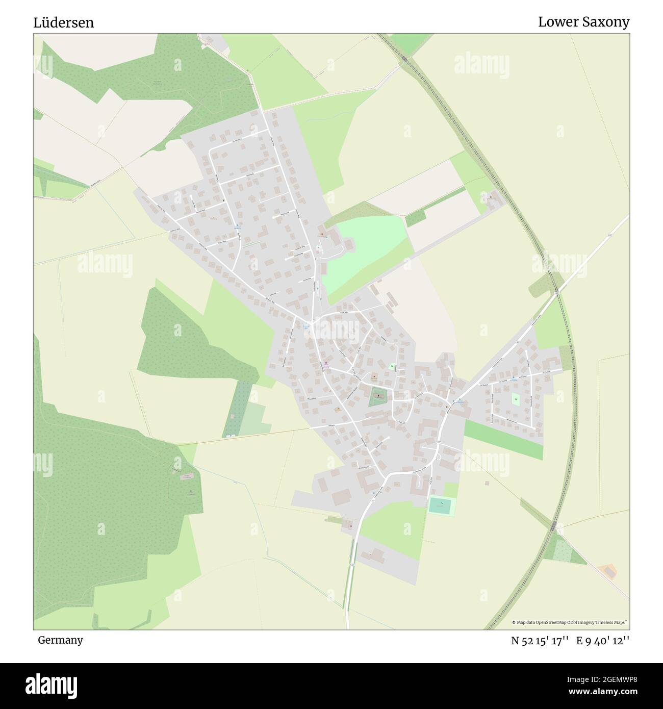 Lüdersen, Germany, Lower Saxony, N 52 15' 17'', E 9 40' 12'', map ...