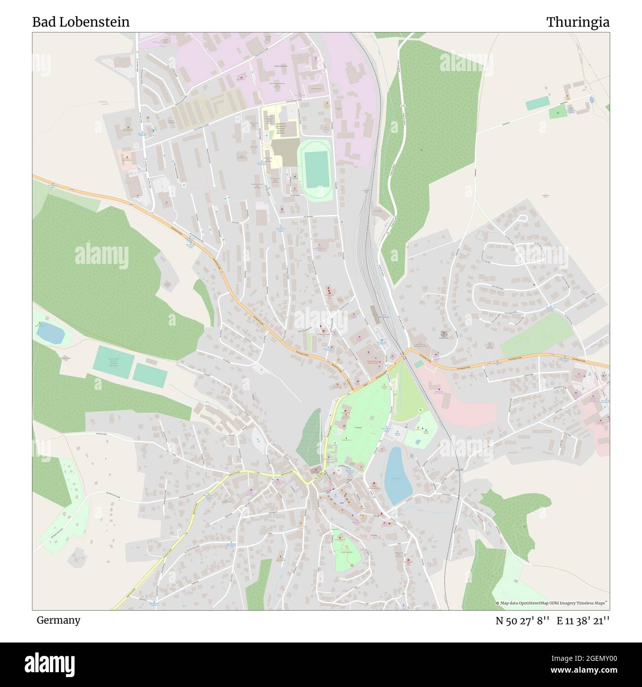 Bad Lobenstein, Germany, Thuringia, N 50 27' 8'', E 11 38' 21'', map ...