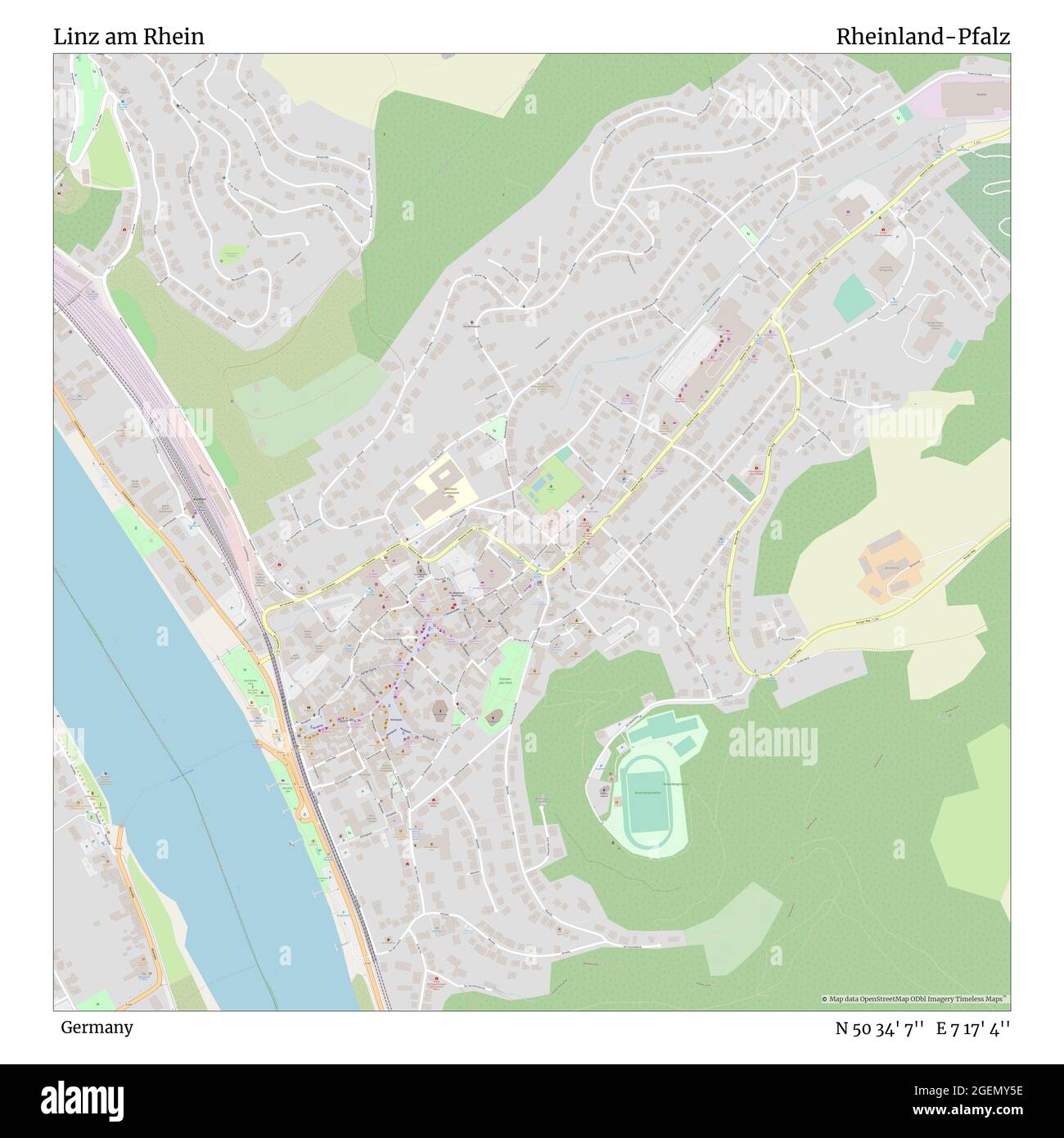 Linz am Rhein, Germany, Rheinland-Pfalz, N 50 34' 7'', E 7 17' 4'', map ...