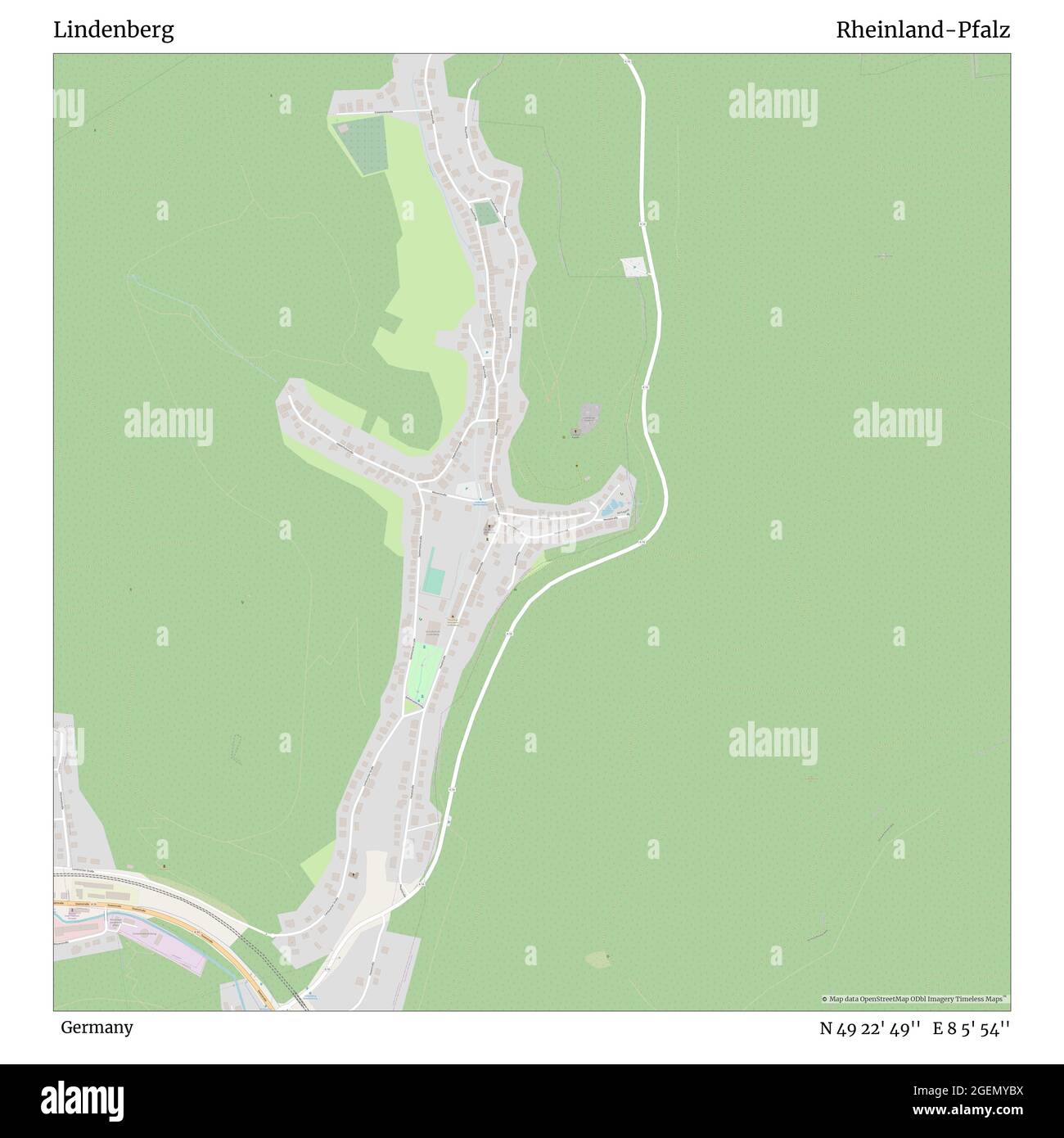 Lindenberg, Germany, Rheinland-Pfalz, N 49 22' 49'', E 8 5' 54'', map ...