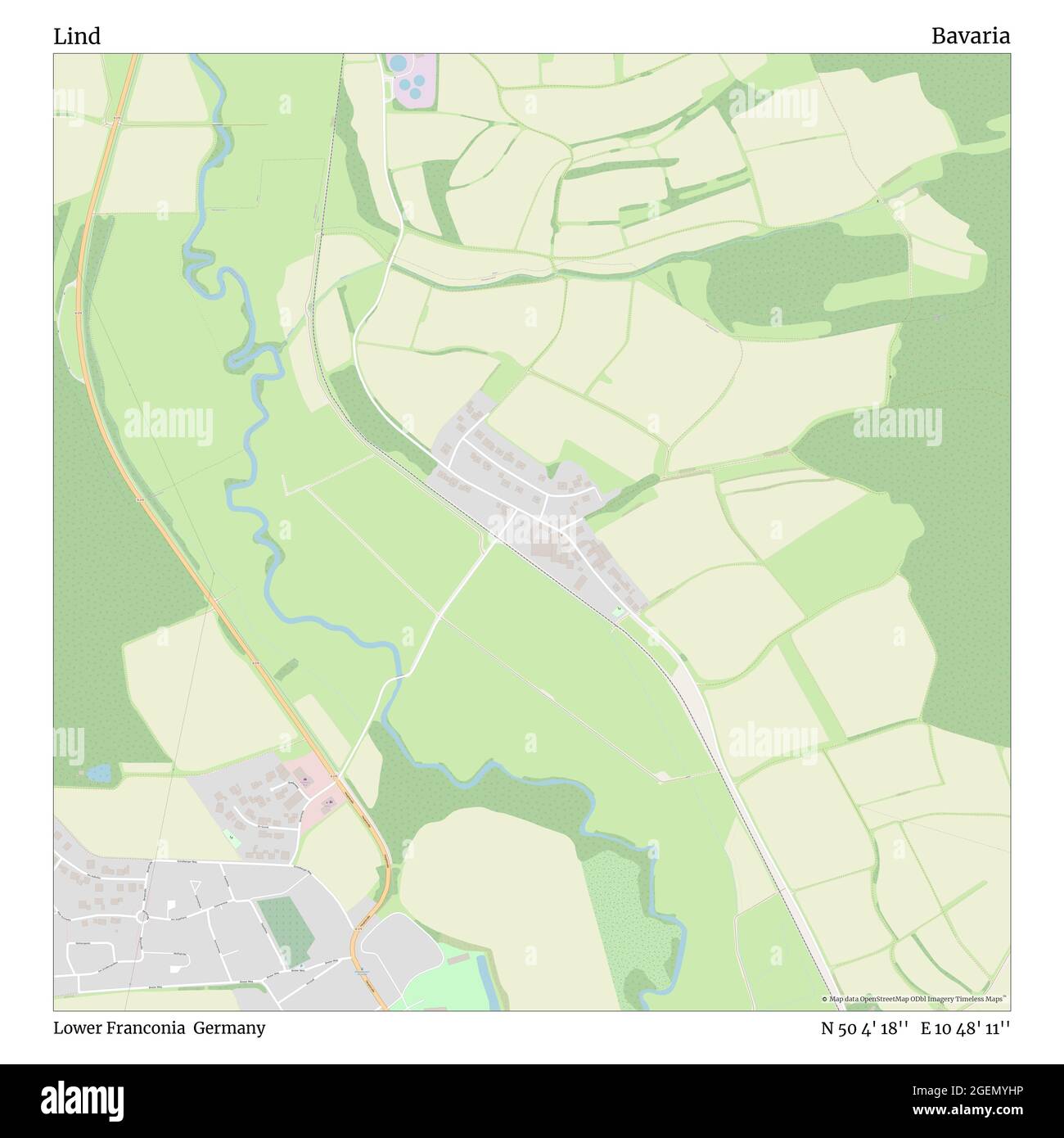 Lind, Lower Franconia, Germany, Bavaria, N 50 4' 18'', E 10 48' 11 ...