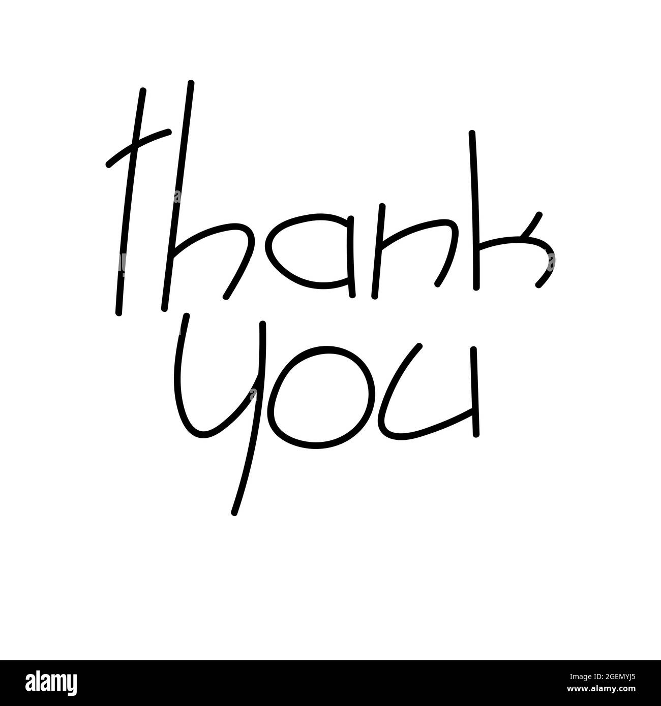Thank You handwritten quote or phrase. Vector inscription thank you ...
